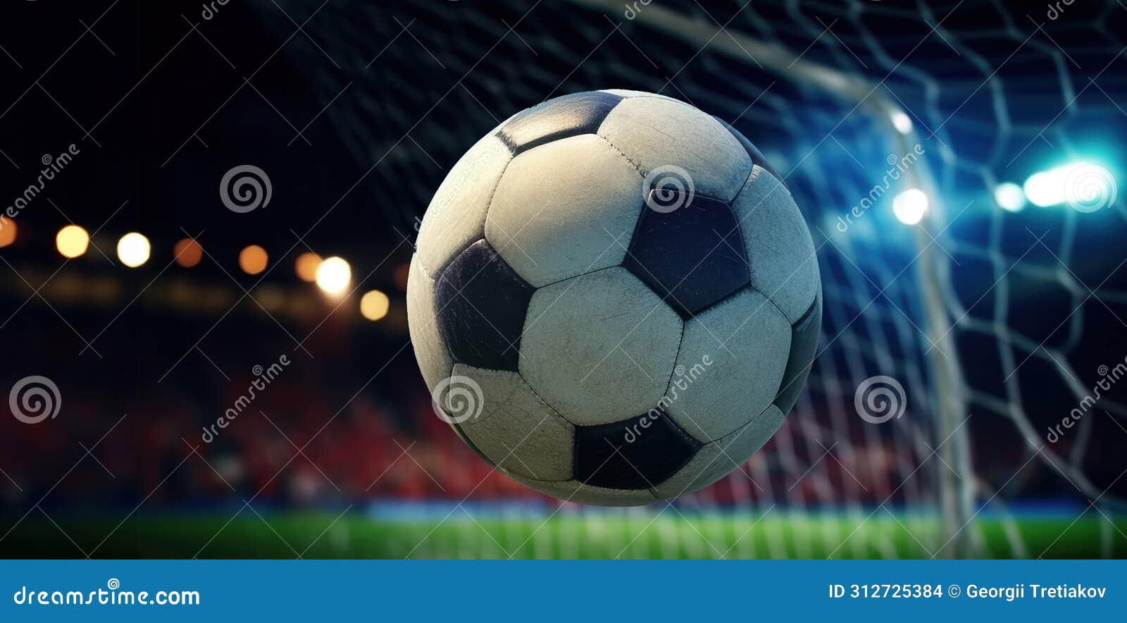 Soccer Ball Hitting the Back of the Net Stock Illustration ...