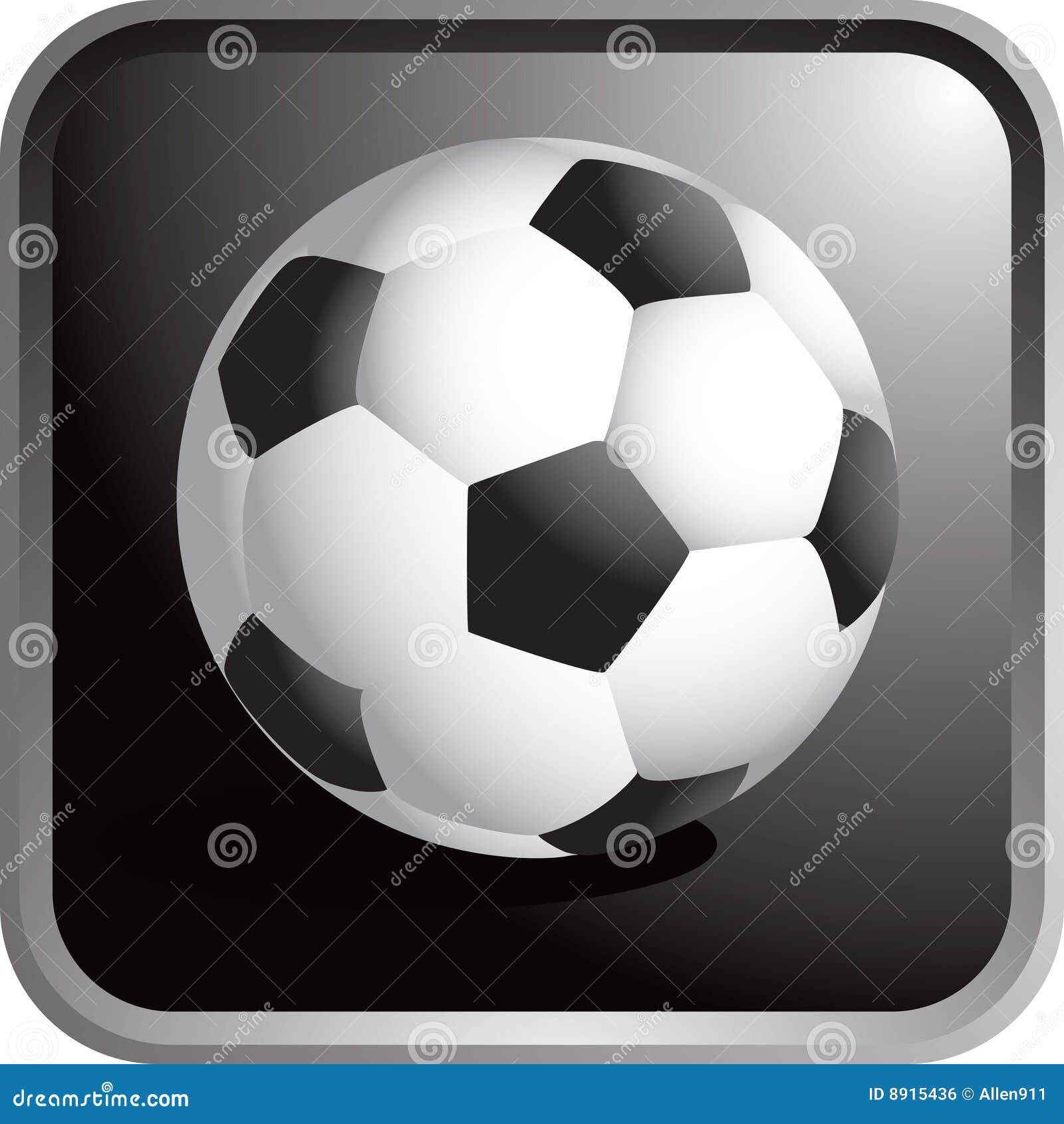 Soccer ball icon stock vector. Illustration of close, design - 8915436