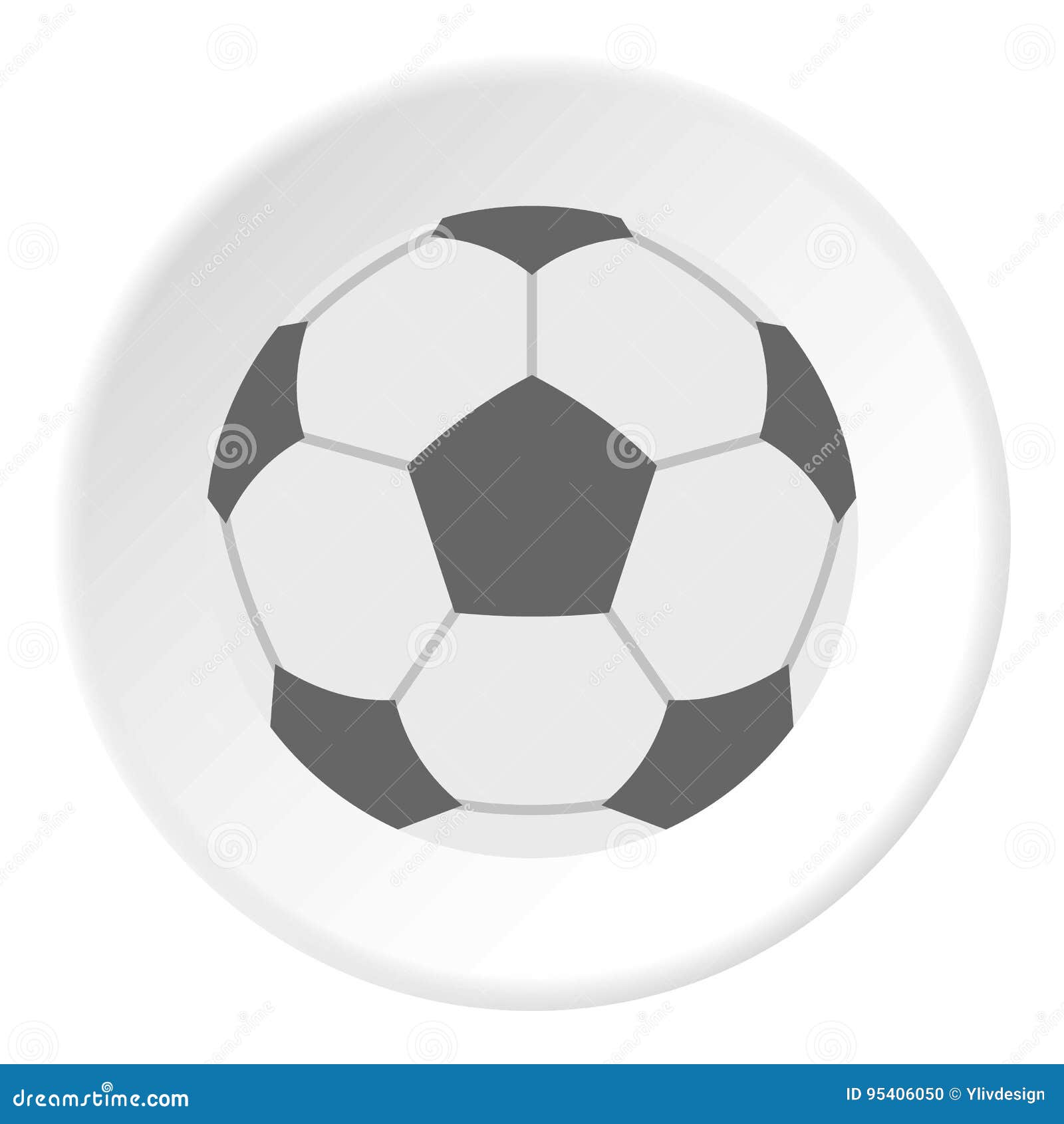 Soccer ball icon circle stock vector. Illustration of design - 95406050