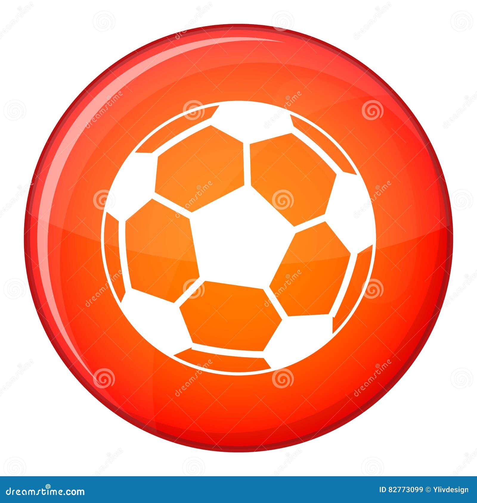 Soccer Ball Icon, Flat Style Stock Vector - Illustration of league ...