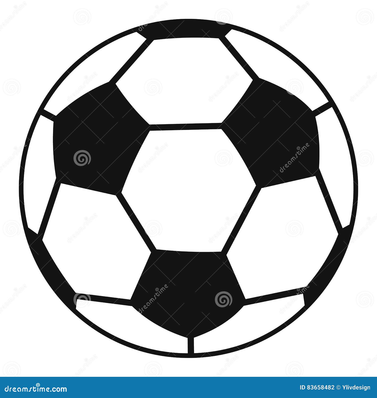 Soccer Ball Icon, Simple Style Stock Vector - Illustration of icon ...