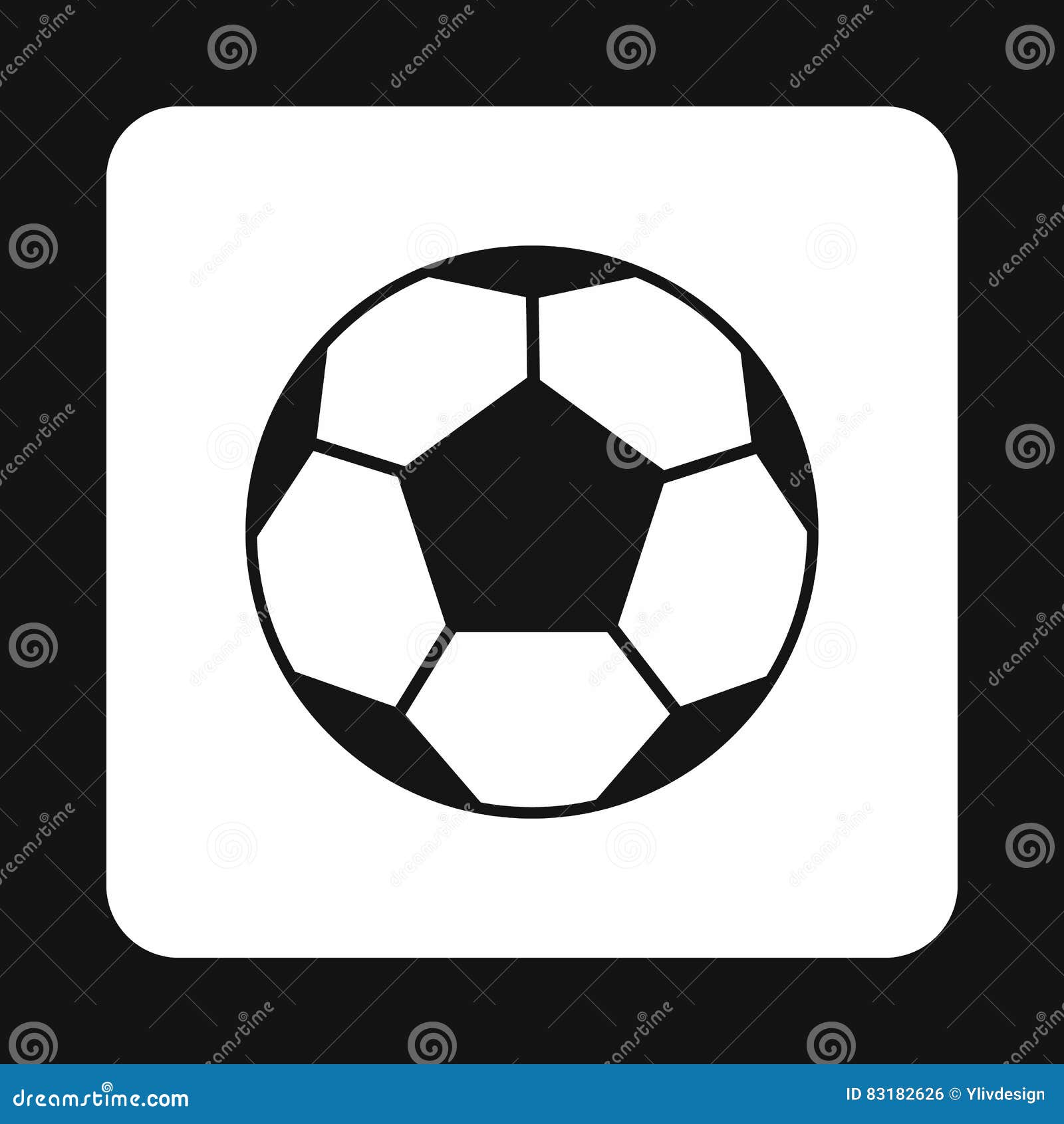 Soccer Ball Icon in Simple Style Stock Vector - Illustration of leisure ...