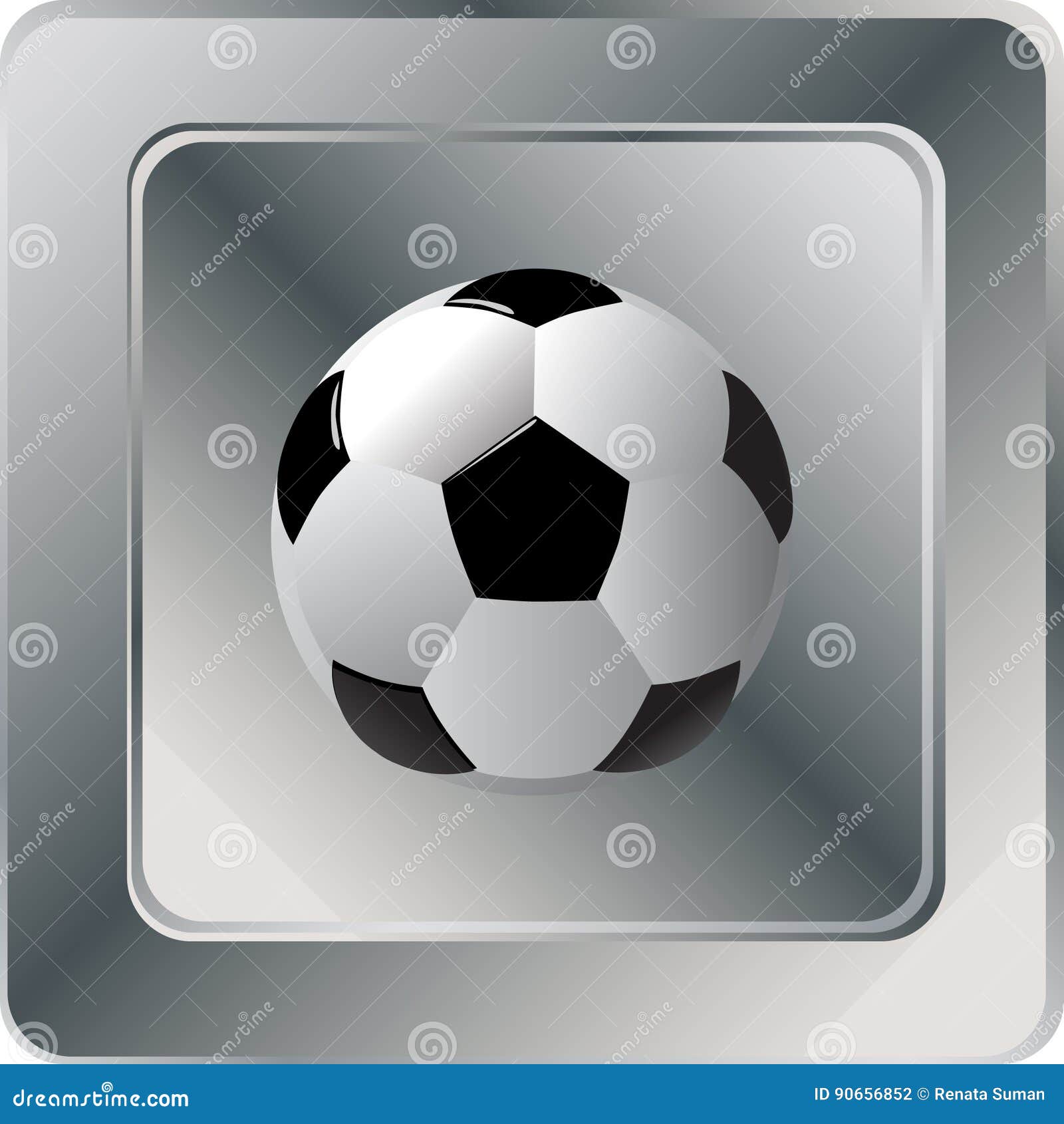 Soccer ball icon stock vector. Illustration of goal, competition - 90656852