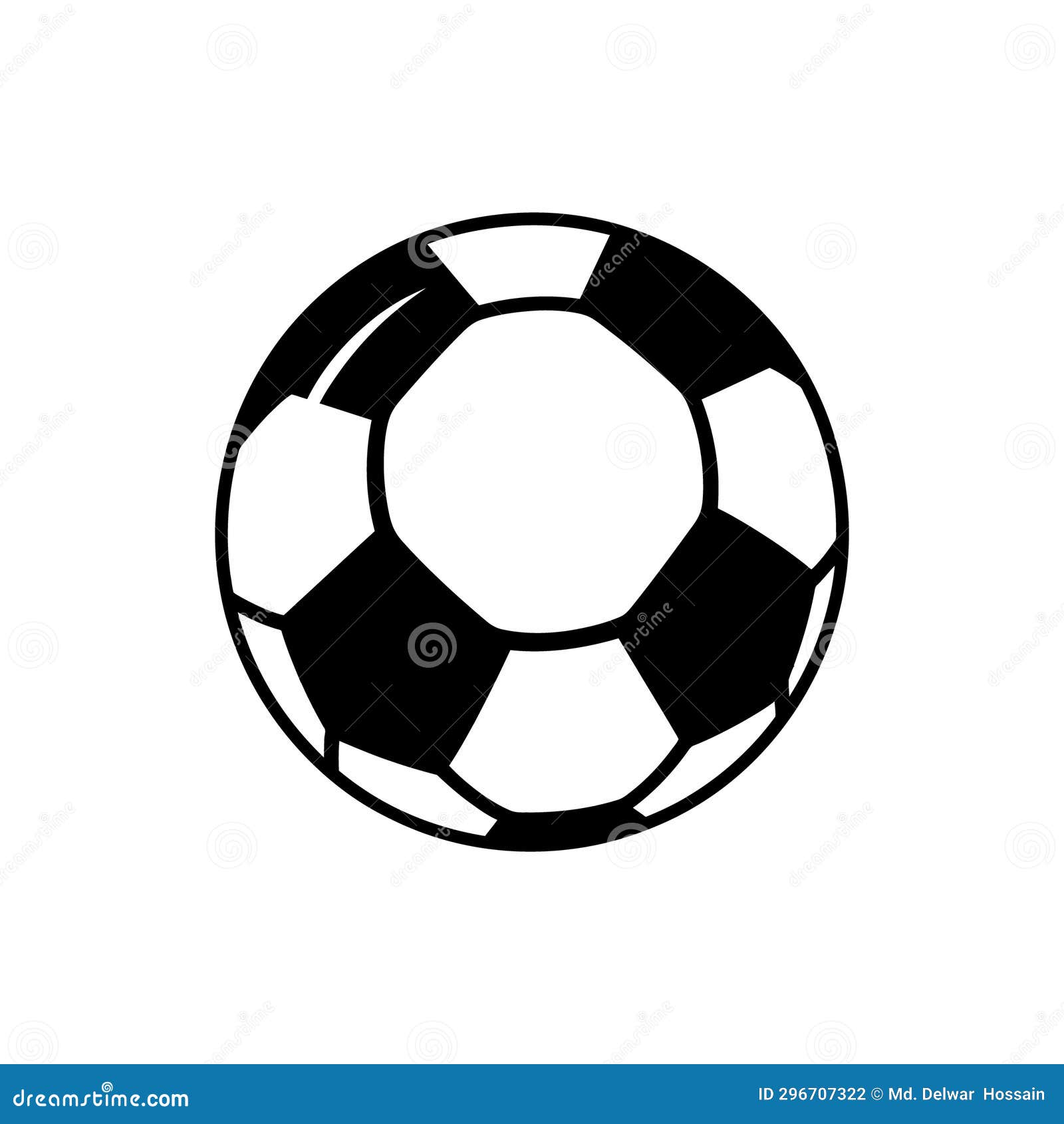 Soccer Ball Icon stock vector. Illustration of ball - 296707322