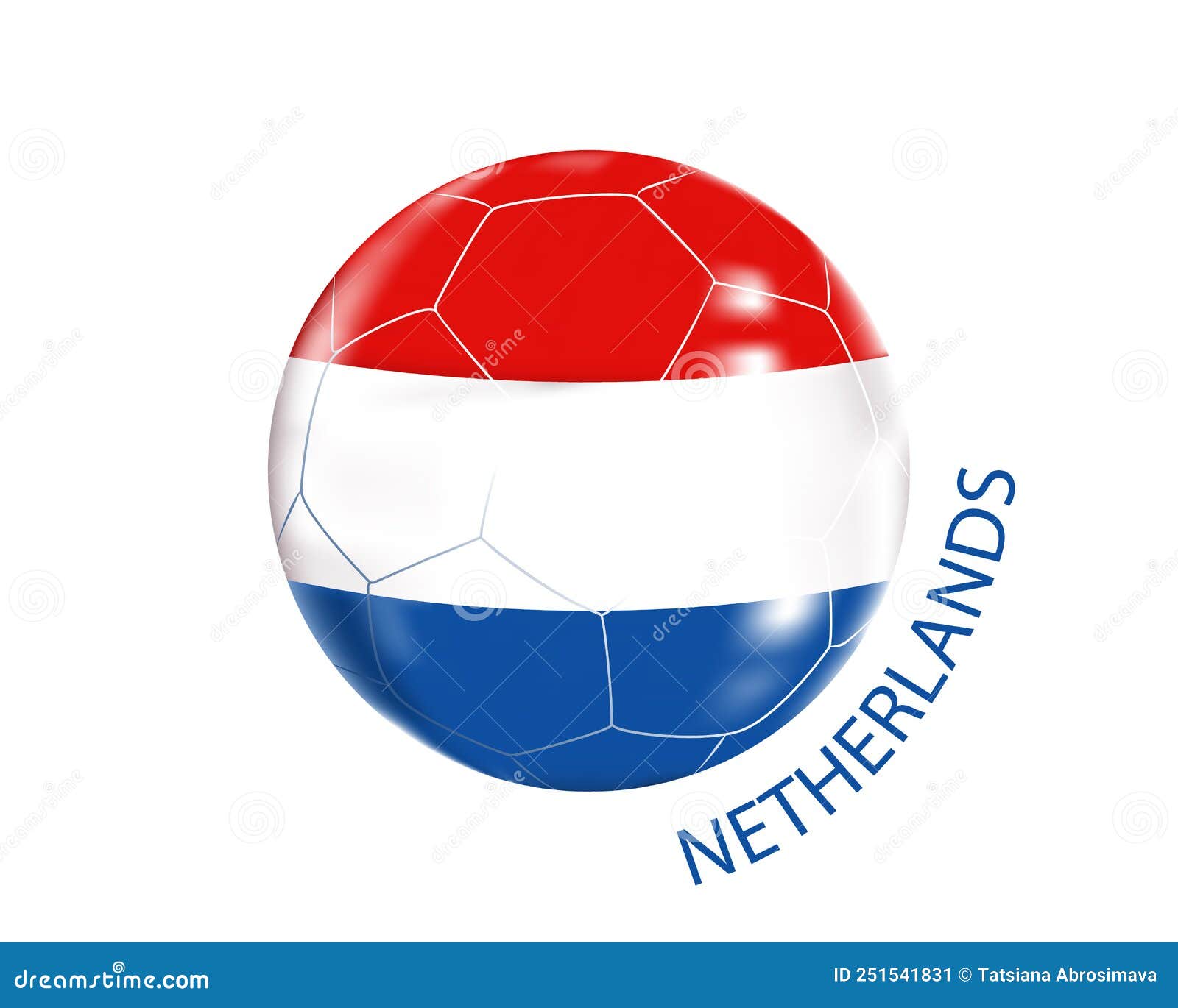 A Soccer Ball with the Image of the Flag of the Netherlands. Stock ...
