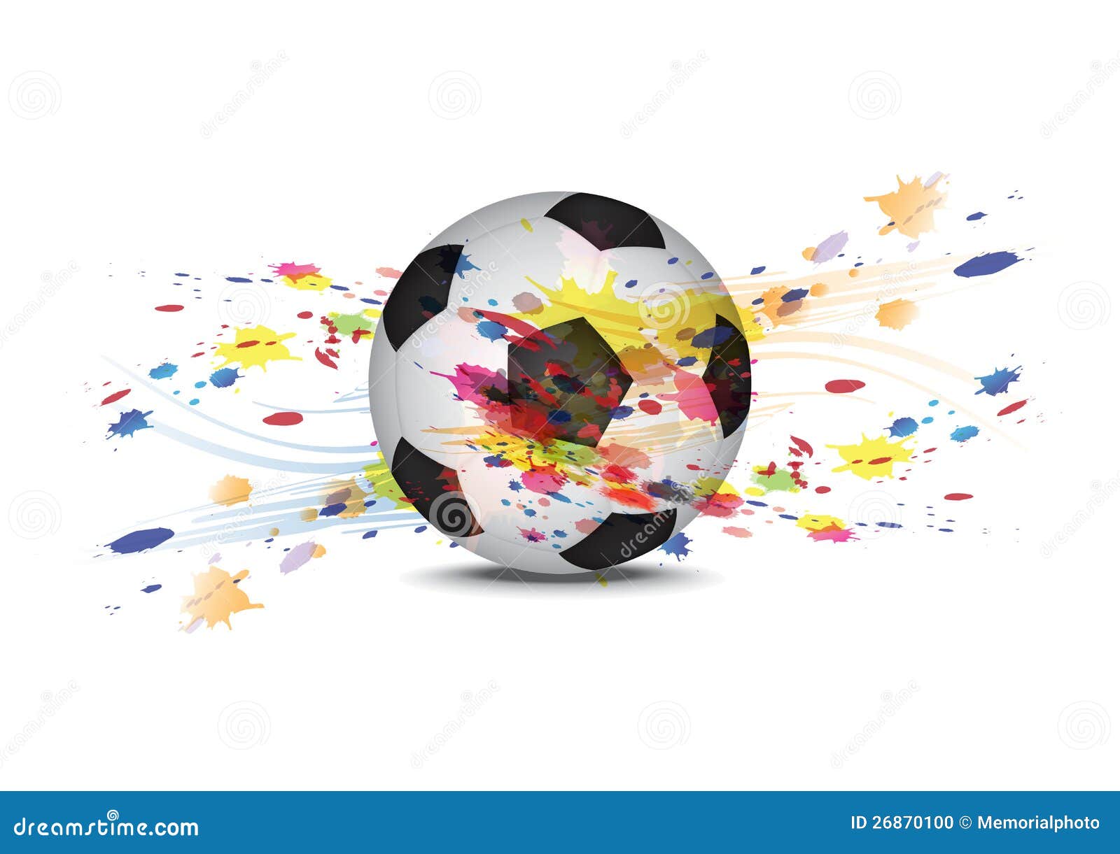 Soccer Ball and Ink Splatter Background Stock Vector - Illustration of ...
