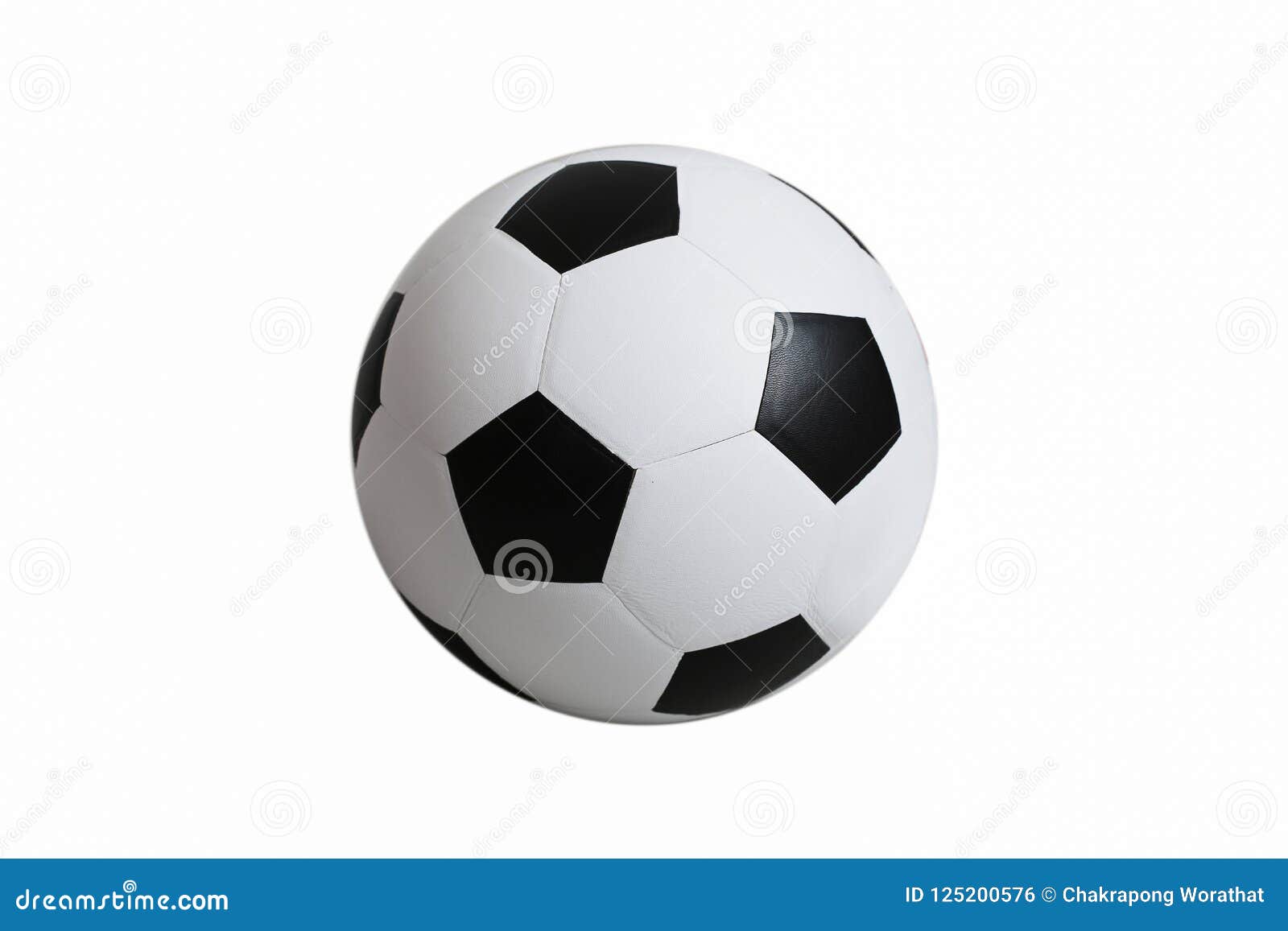 Soccer Ball on Isolated. with Clipping Path Stock Photo - Image of ...