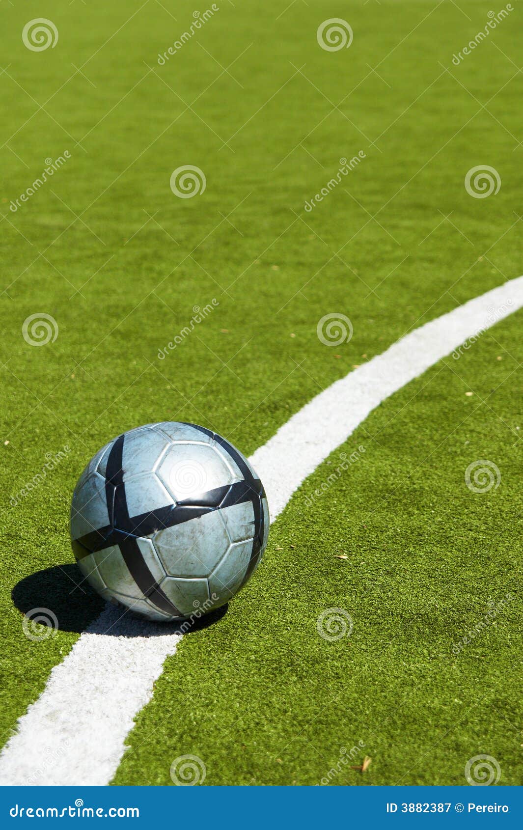 Soccer ball on a line stock image. Image of plastic, land - 3882387