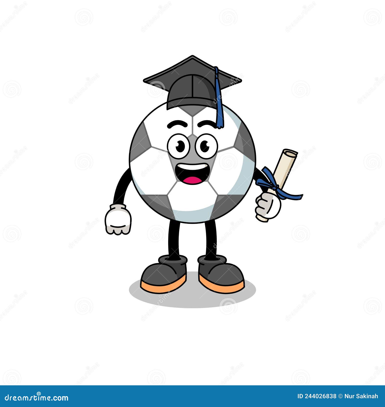 Graduation Cap And Soccer Ball Stock Photography | CartoonDealer.com ...