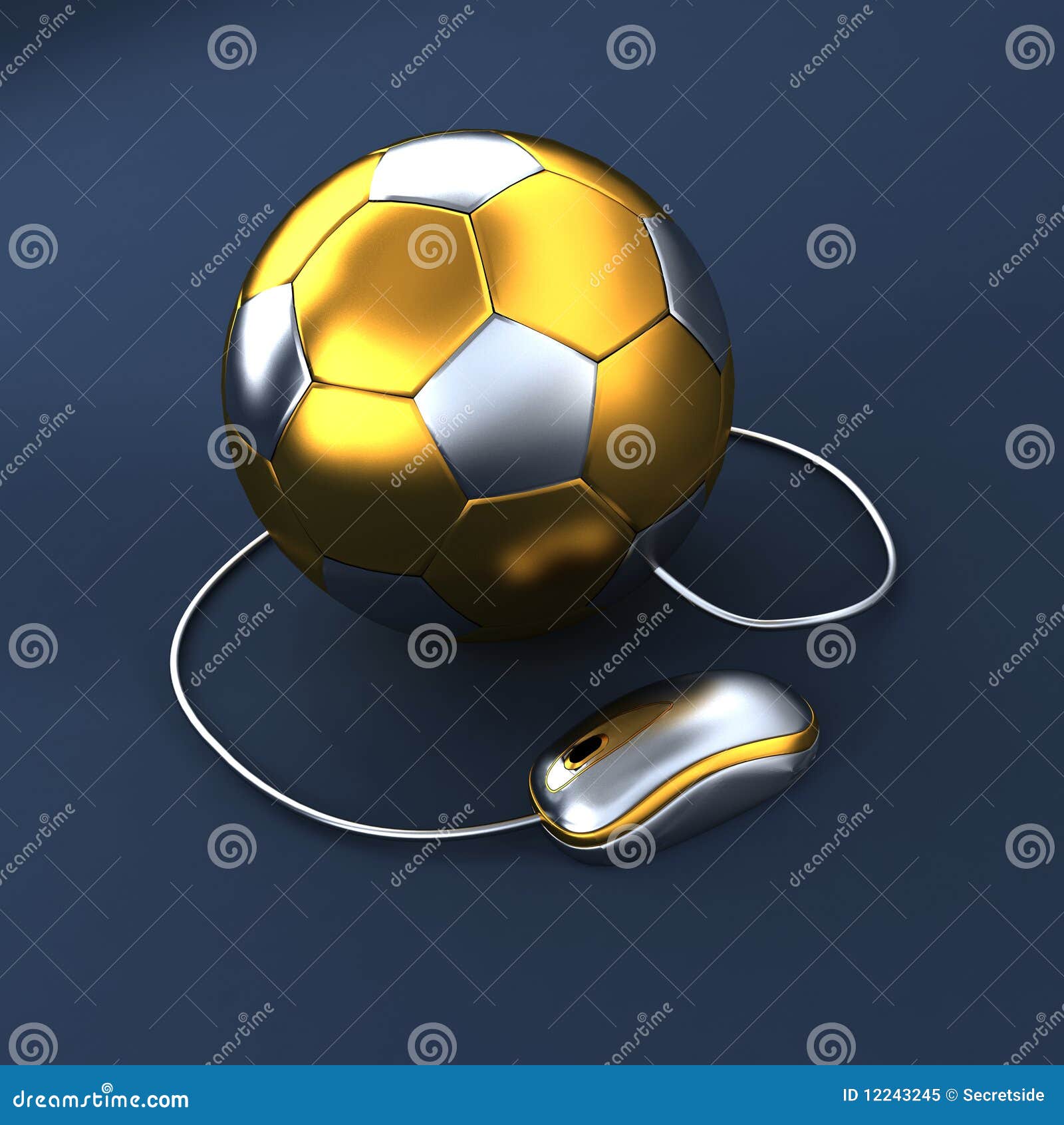 Soccer ball and mouse stock illustration. Illustration of soccer - 12243245