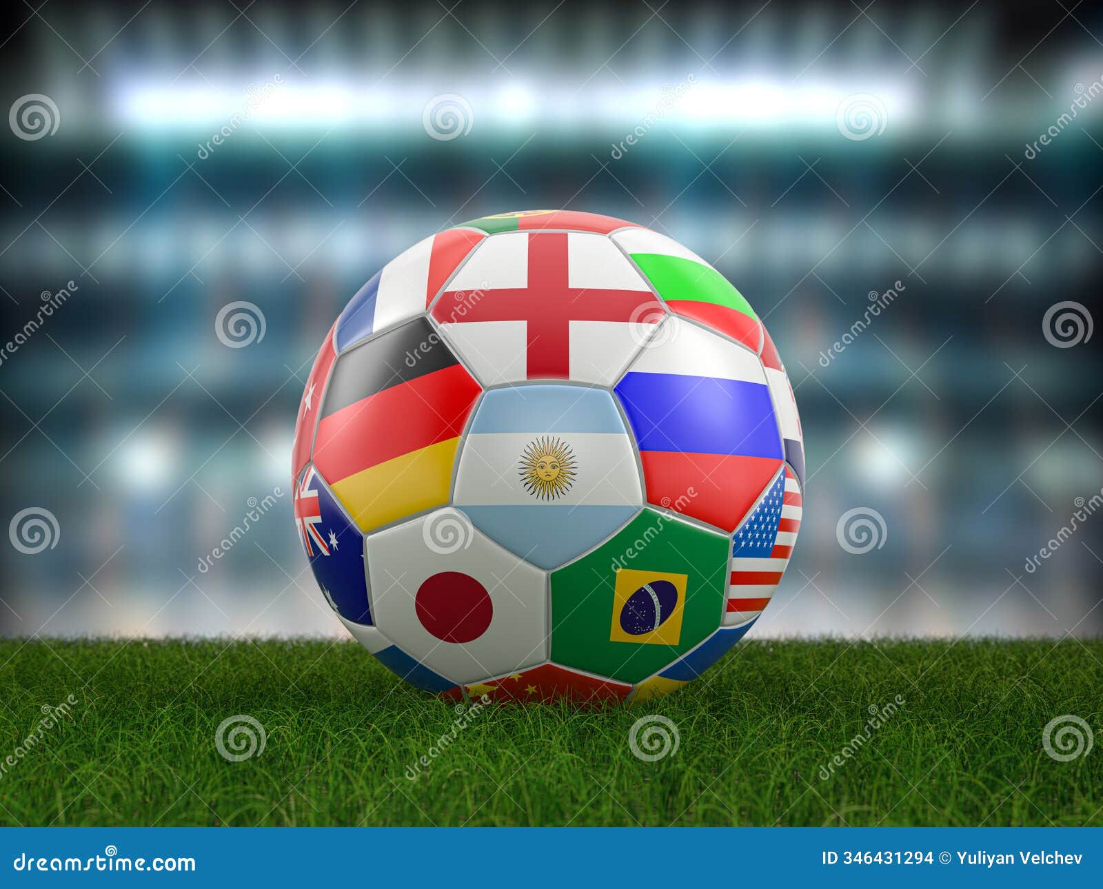 Soccer ball national flags stock illustration. Illustration of football ...