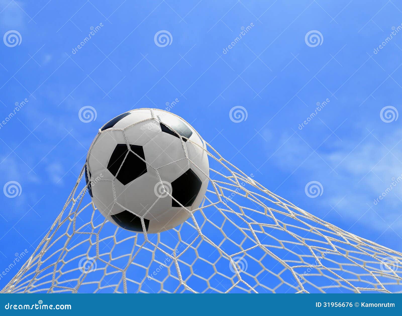Soccer ball in net stock photo. Image of athletic, leisure - 31956676