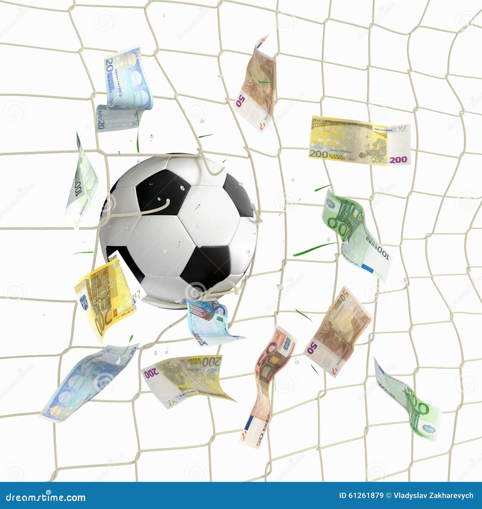 Soccer Ball Net Euro Banknotes Stock Photos - Free & Royalty-Free Stock ...