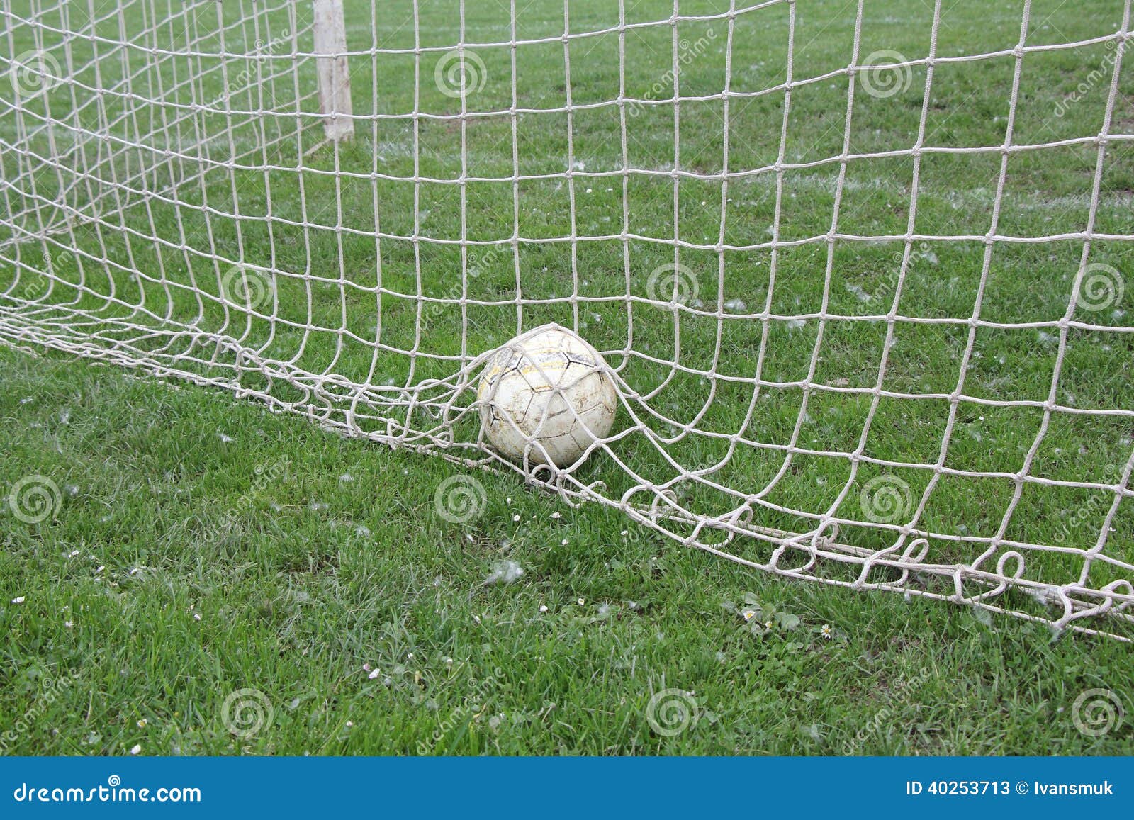 Soccer Ball in Net stock image. Image of ball, competition - 40253713