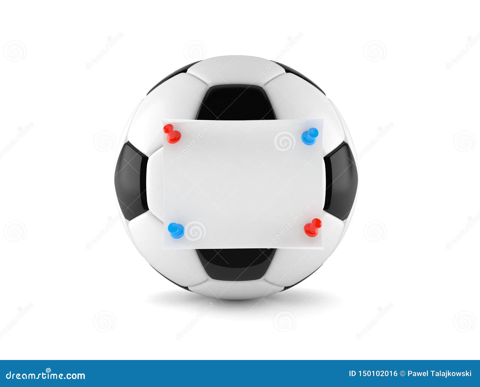 Soccer ball with note stock illustration. Illustration of ball - 150102016