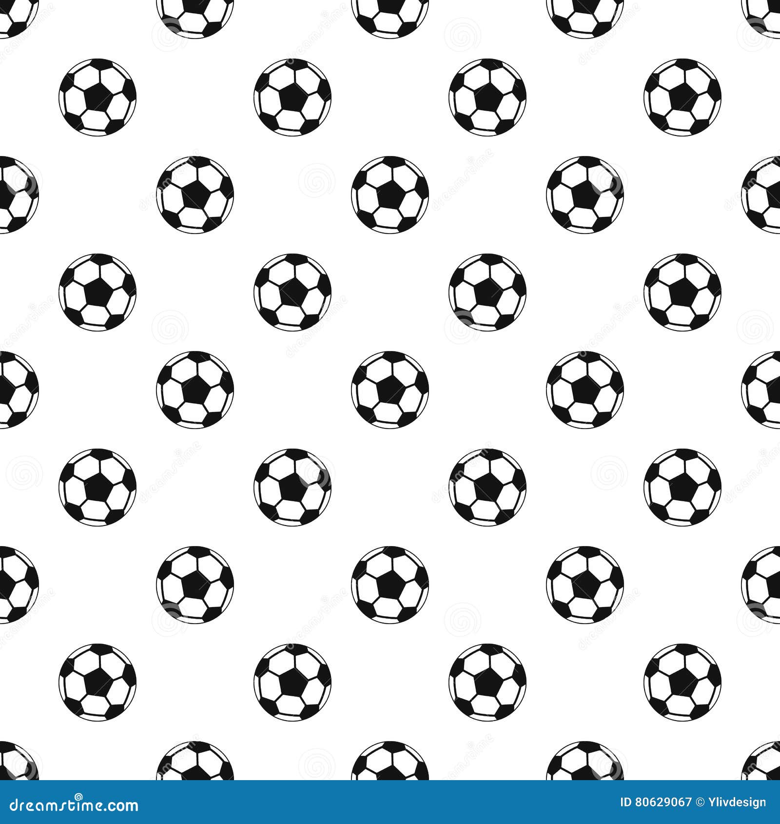Soccer Ball Pattern, Simple Style Stock Vector - Illustration of ...