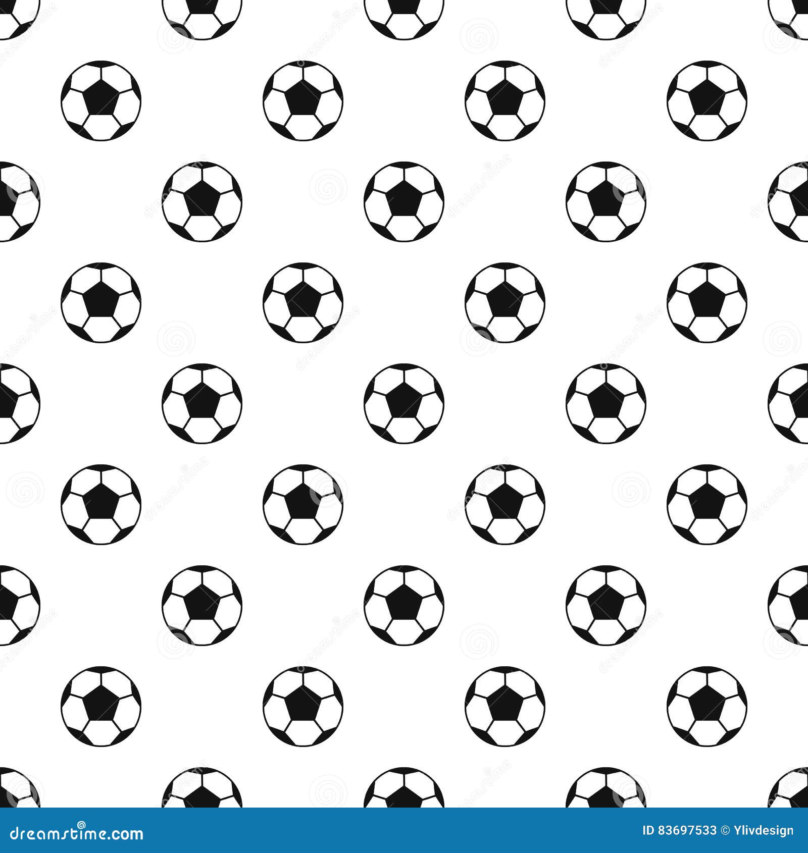 Soccer Ball Pattern, Simple Style Stock Vector - Illustration of game ...