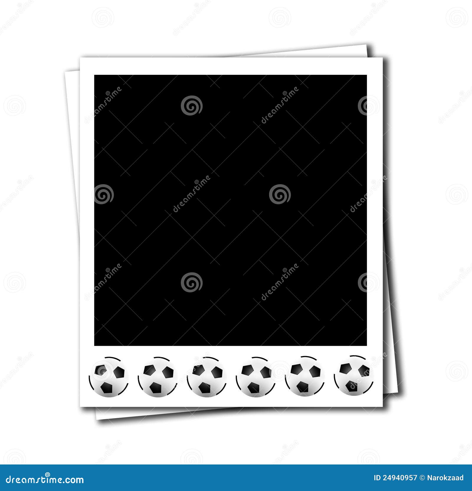 Soccer Ball in a Photo Frame Stock Illustration - Illustration of ...