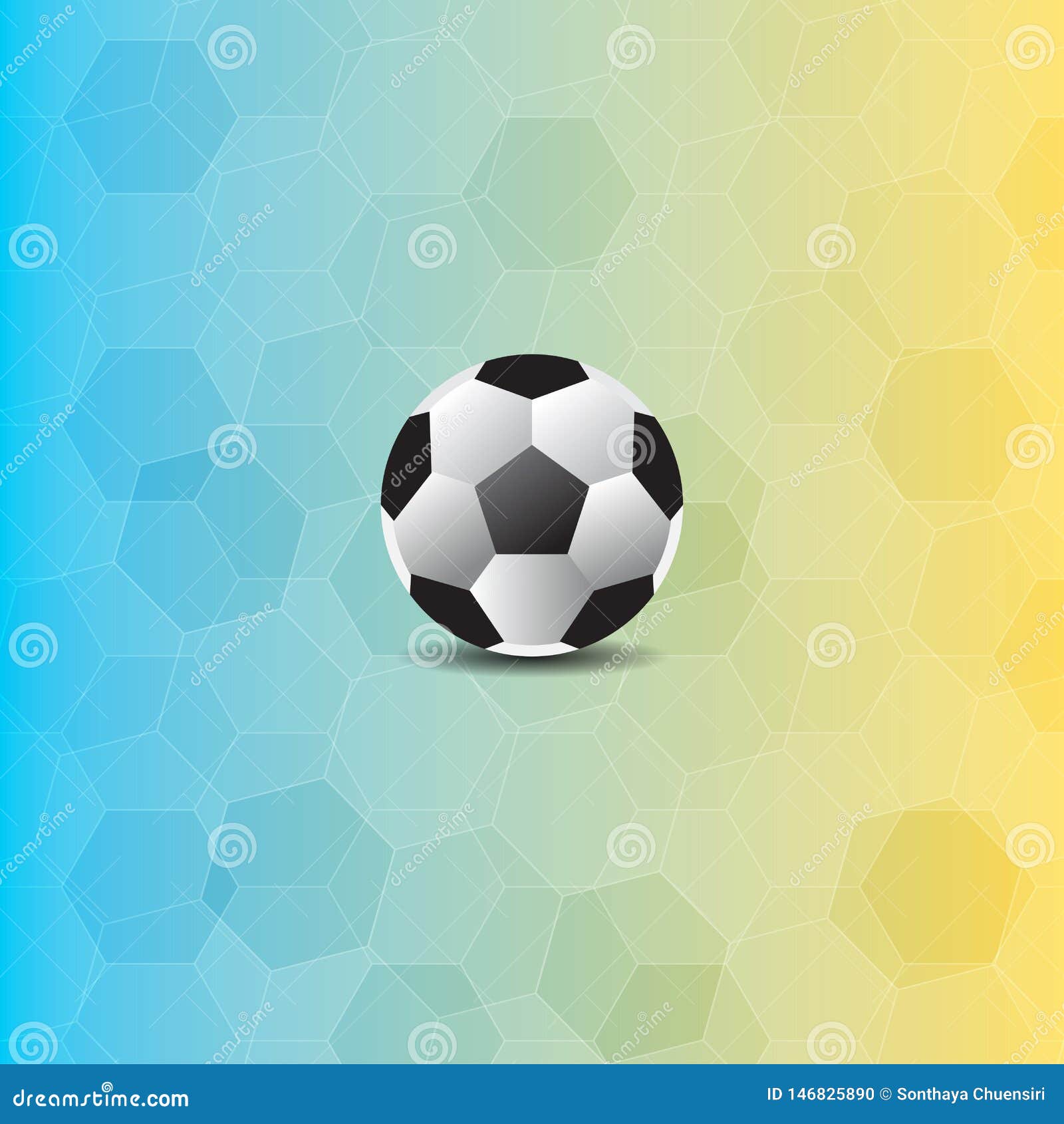 Soccer Ball in Polygon Background Stock Vector - Illustration of play ...