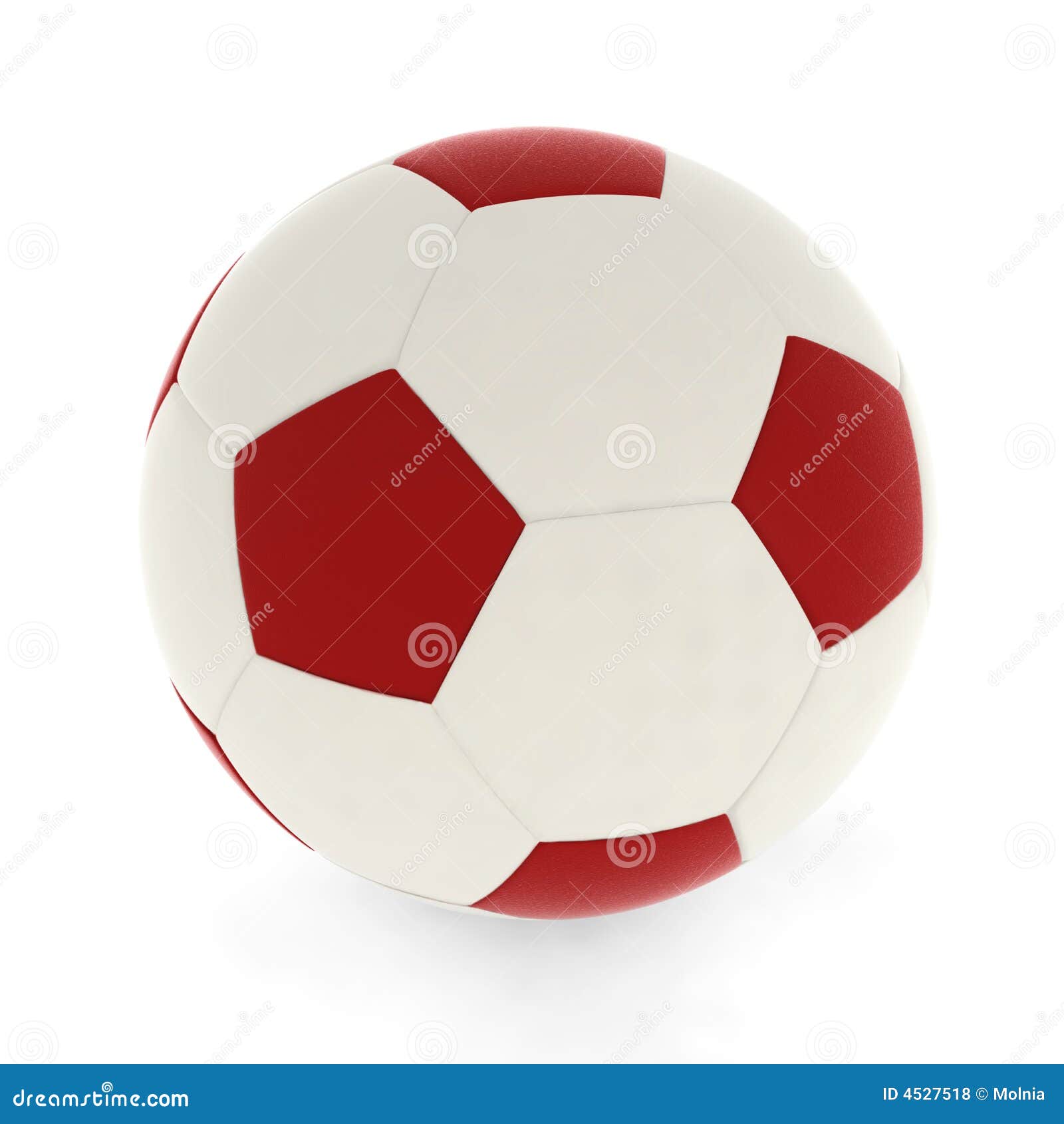 Soccer ball red stock illustration. Illustration of hobby - 4527518