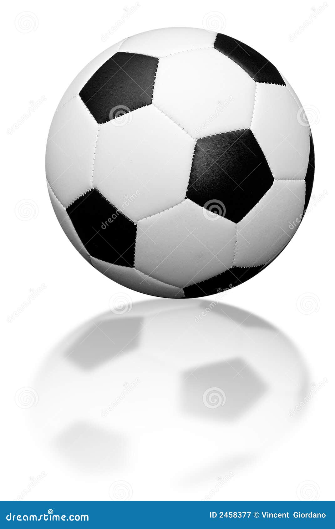 Soccer Ball with Reflection Stock Image - Image of kick, game: 2458377