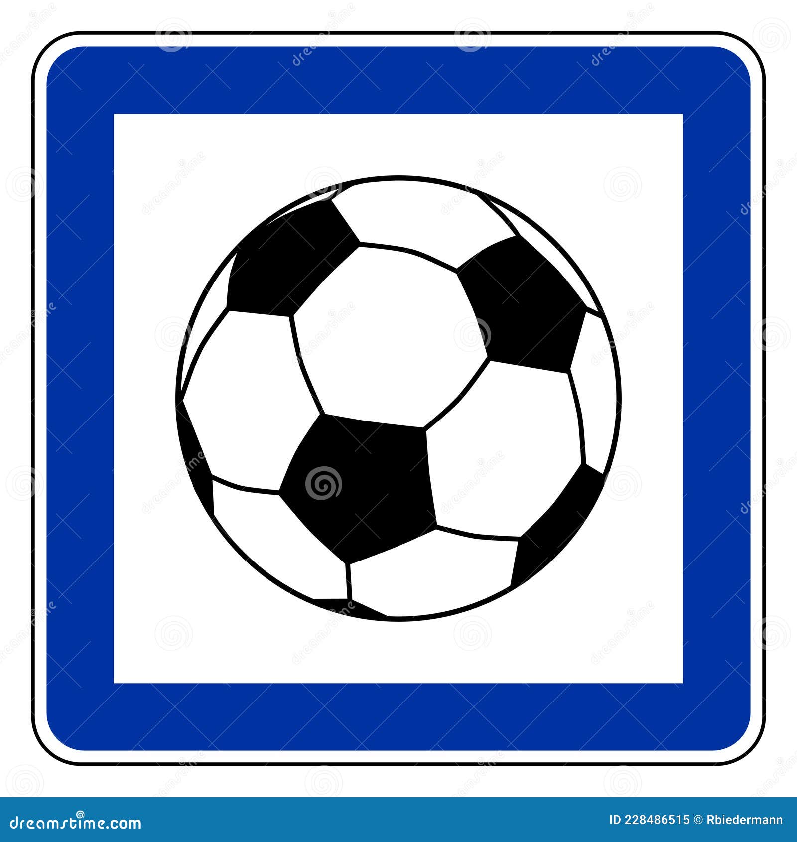 Soccer ball and road sign stock vector. Illustration of info - 228486515