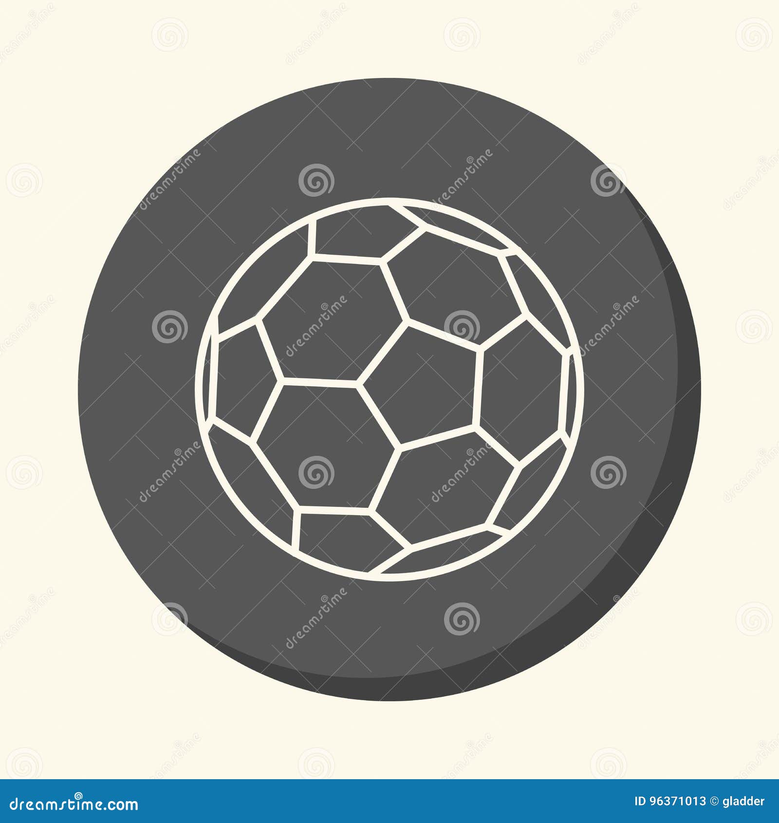Soccer Ball, Round Linear Icon with an Illusion of Volume, an Element ...