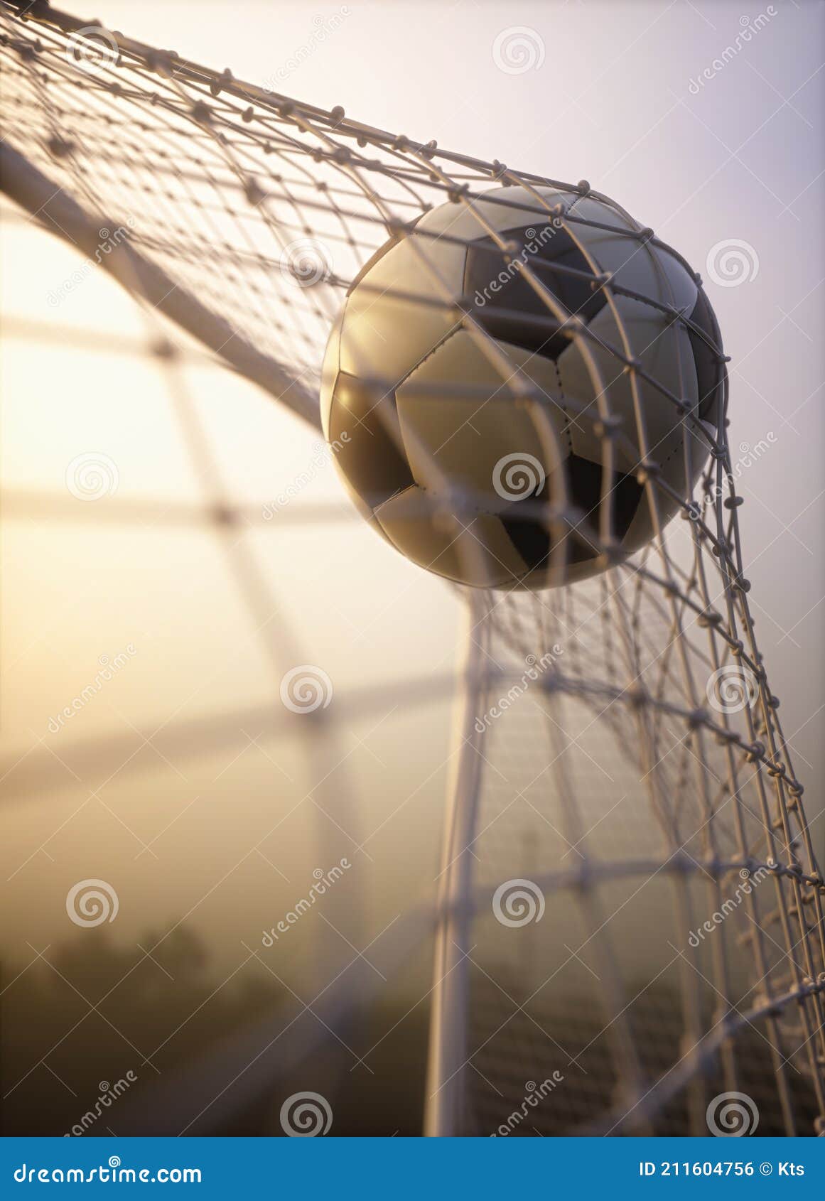 Soccer Ball Scoring Goal Football Competition Stock Photo - Image of ...