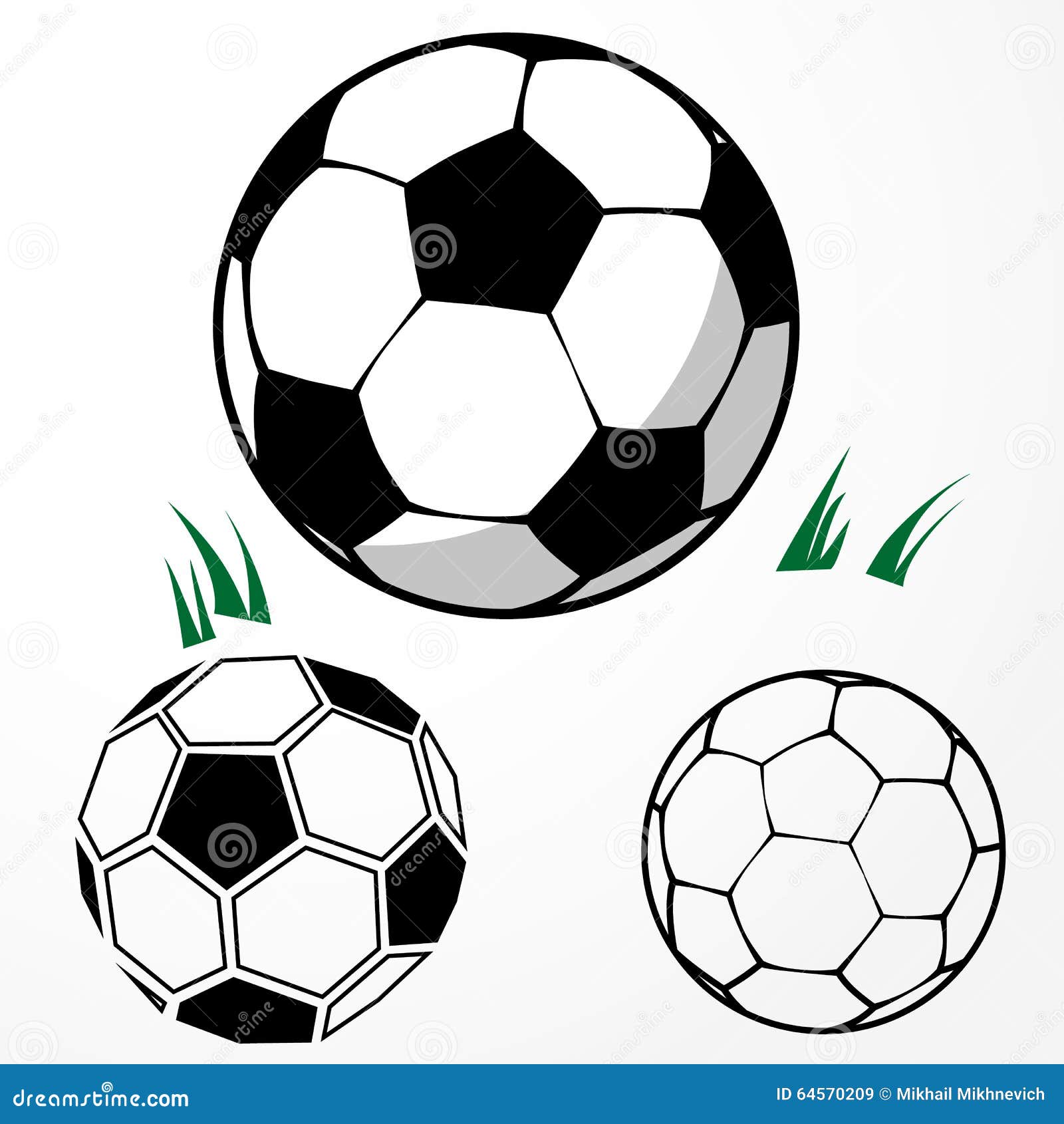 Soccer ball set stock vector. Illustration of shade, ball - 64570209