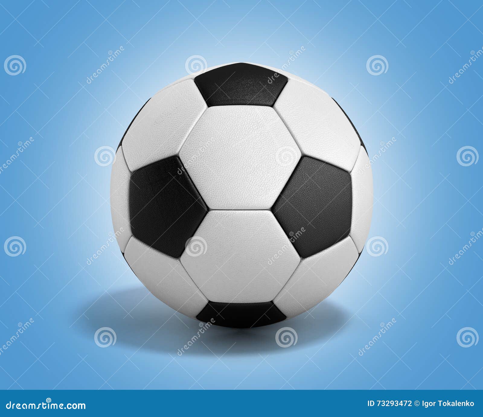 Soccer Ball with Shadow 3d Render on Gradient Stock Illustration ...