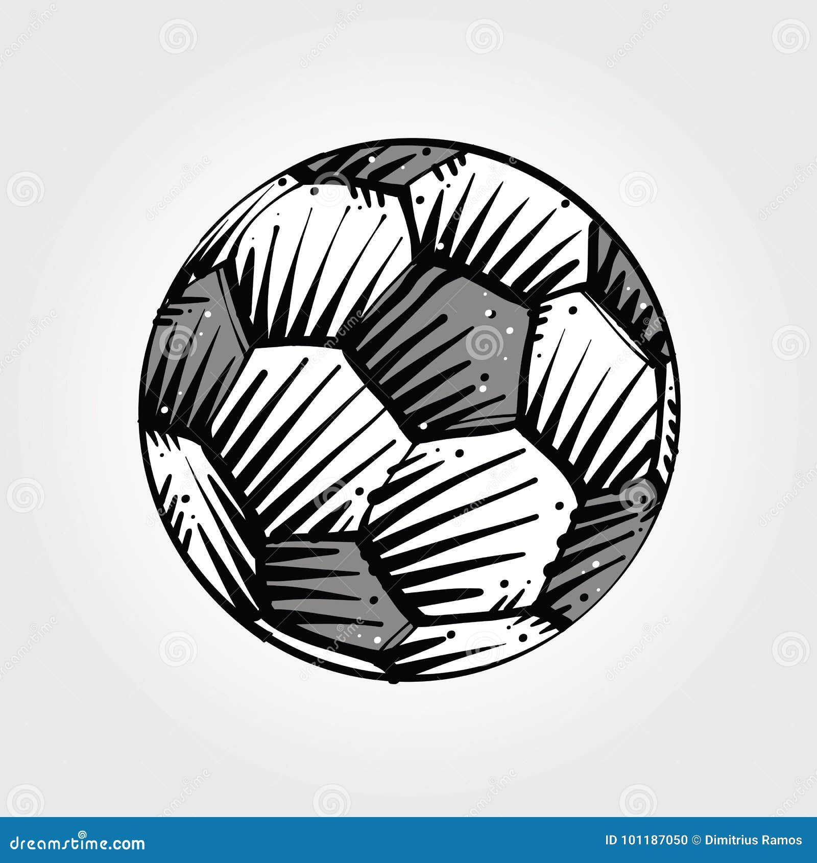 Soccer Ball Sketch after a Game Stock Vector - Illustration of ...