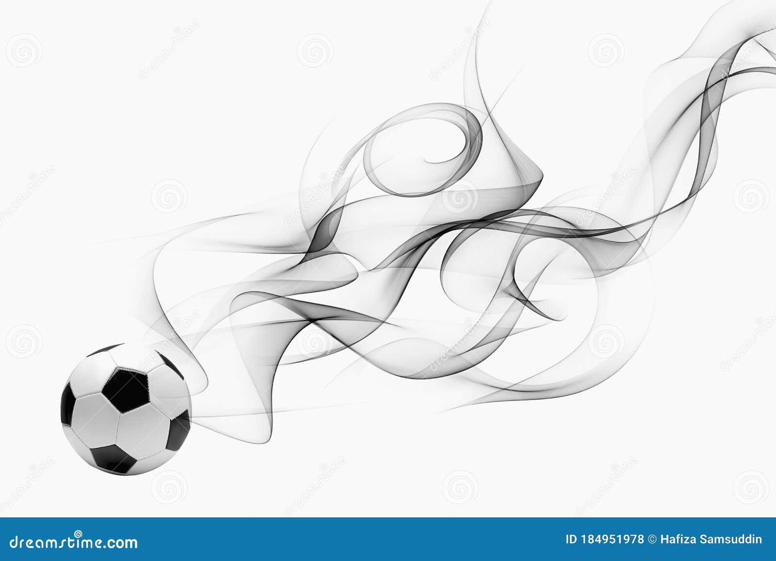 Soccer Ball with Smoke Effect Stock Illustration - Illustration of game ...