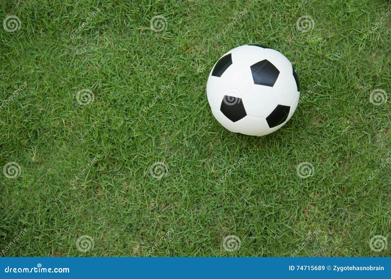 Soccer Ball on Soccer Field. Stock Image - Image of turf, ground: 74715689