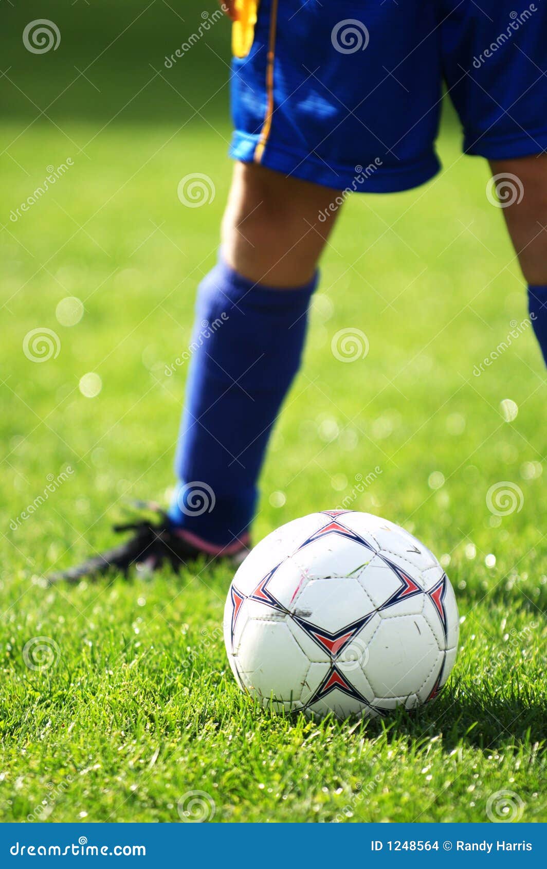 Soccer Ball and Soccer Player 2 Stock Photo - Image of play, youth: 1248564