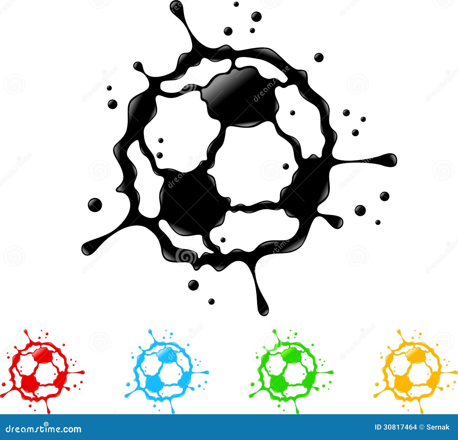 Soccer ball splat stock vector. Illustration of shape - 30817464