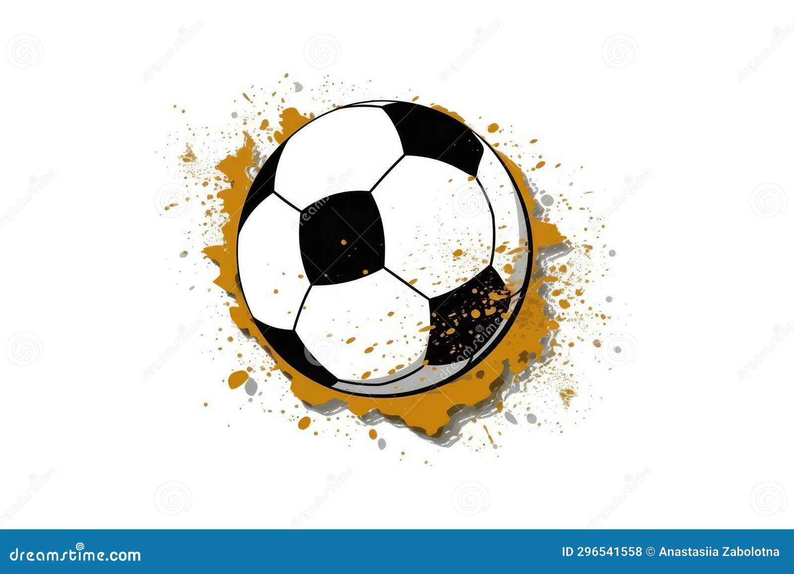 Soccer Ball Sticker on White Background. Generative AI Stock ...