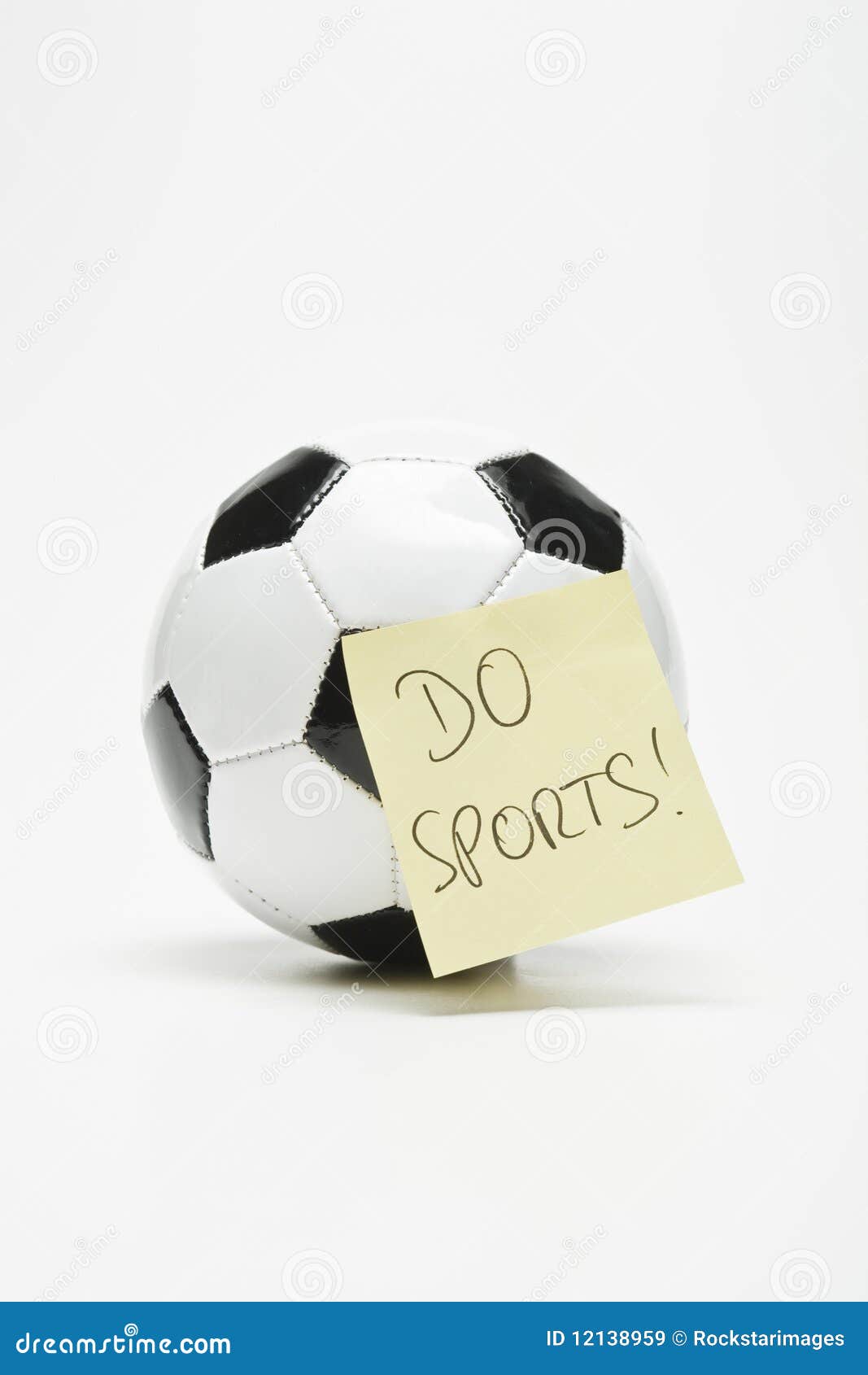 Soccer Ball with Sticky Note Separated Stock Image - Image of action ...
