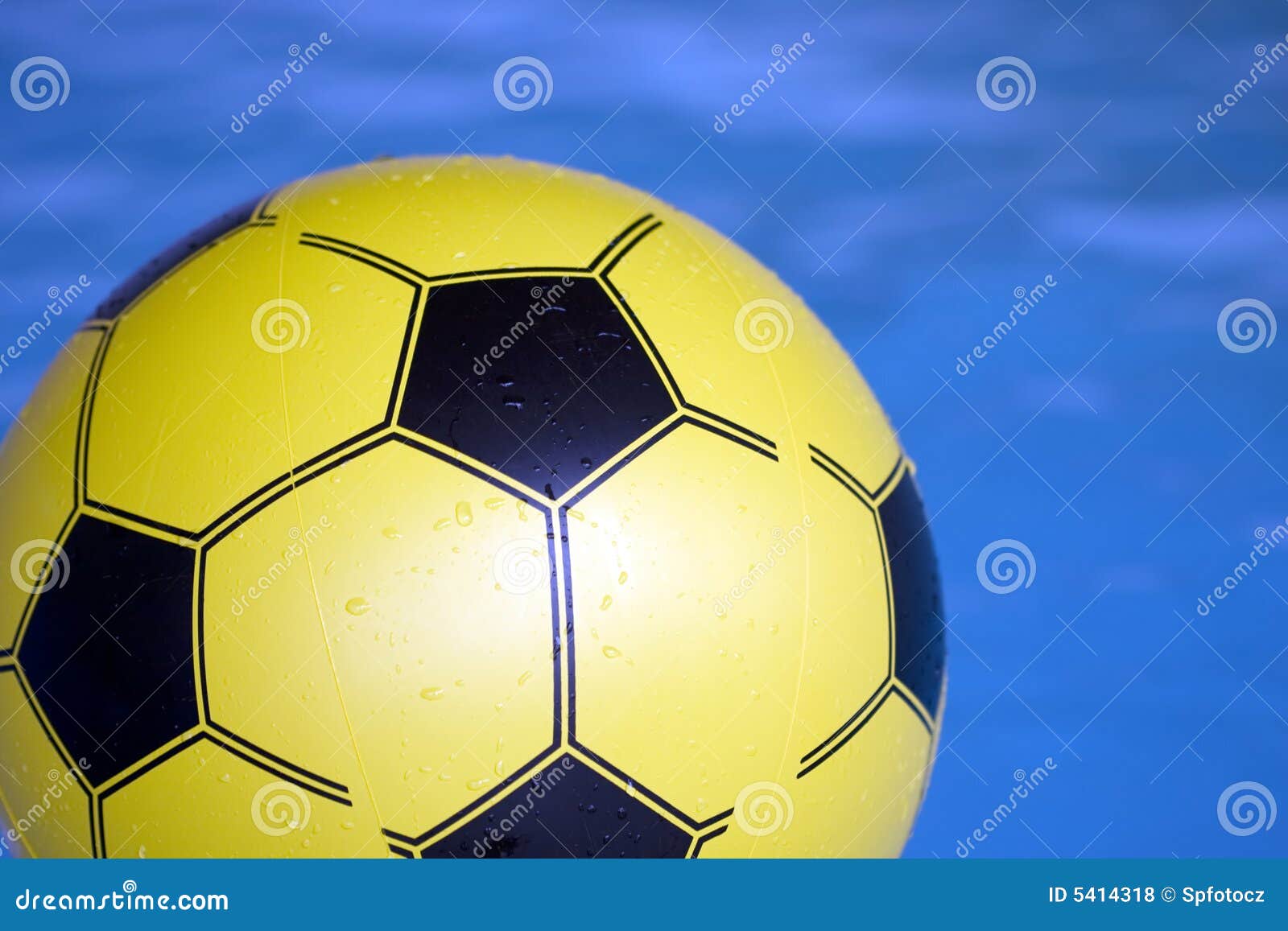Soccer Ball in Swimming Pool Stock Photo - Image of rainbow, holiday ...