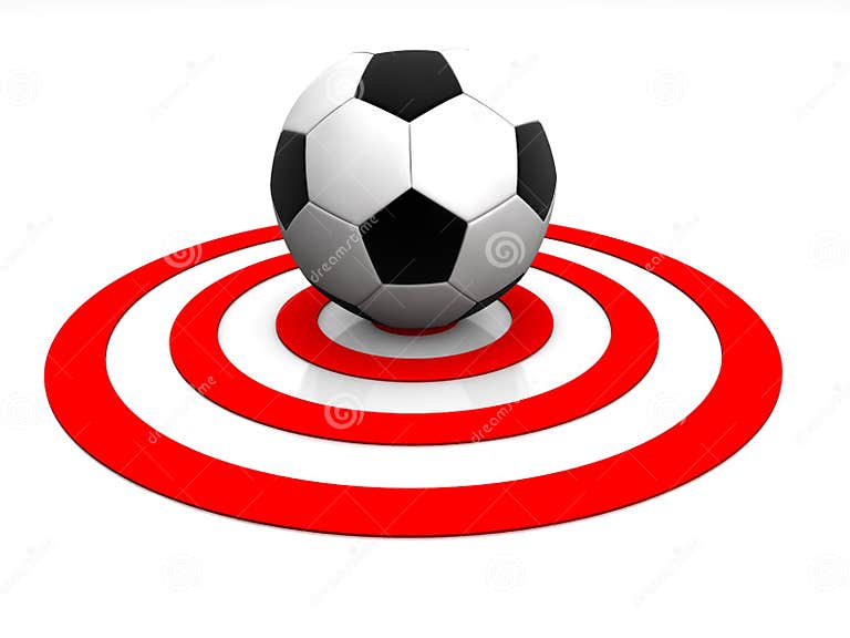 Soccer Ball on Target stock illustration. Illustration of clean - 7441958