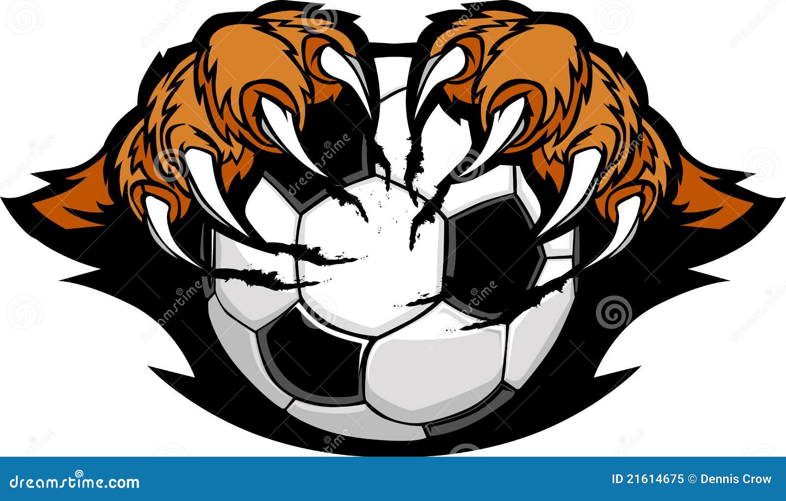 Soccer Ball with Tiger Claws Image Stock Vector - Illustration of ...