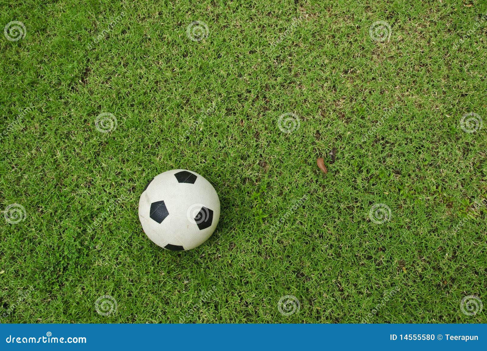Soccer ball from top view stock photo. Image of single - 14555580