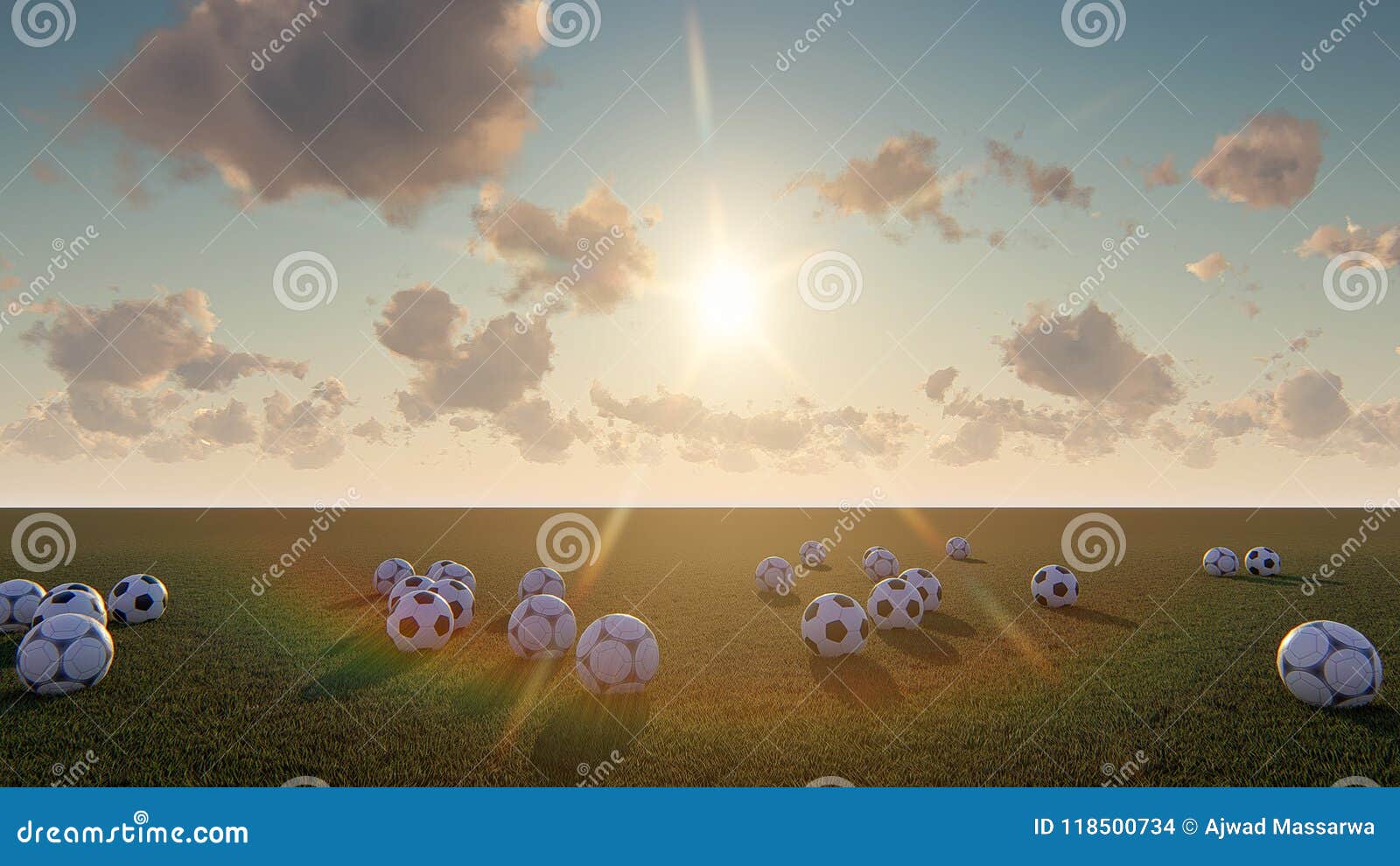 Soccer Ball Top View Soccer Ball Sunrise Stock Illustration ...