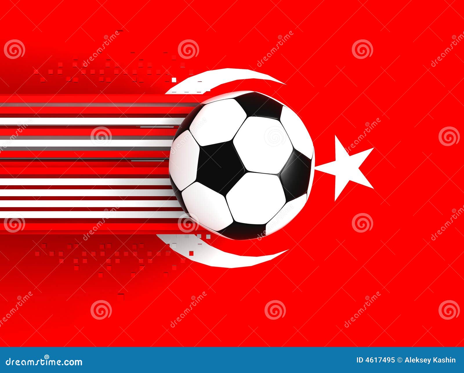 Soccer Ball on Turkish Flag Stock Illustration - Illustration of ...