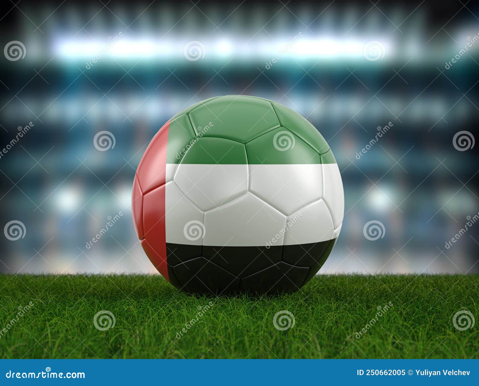 Soccer ball UAE flag stock illustration. Illustration of ball - 250662005