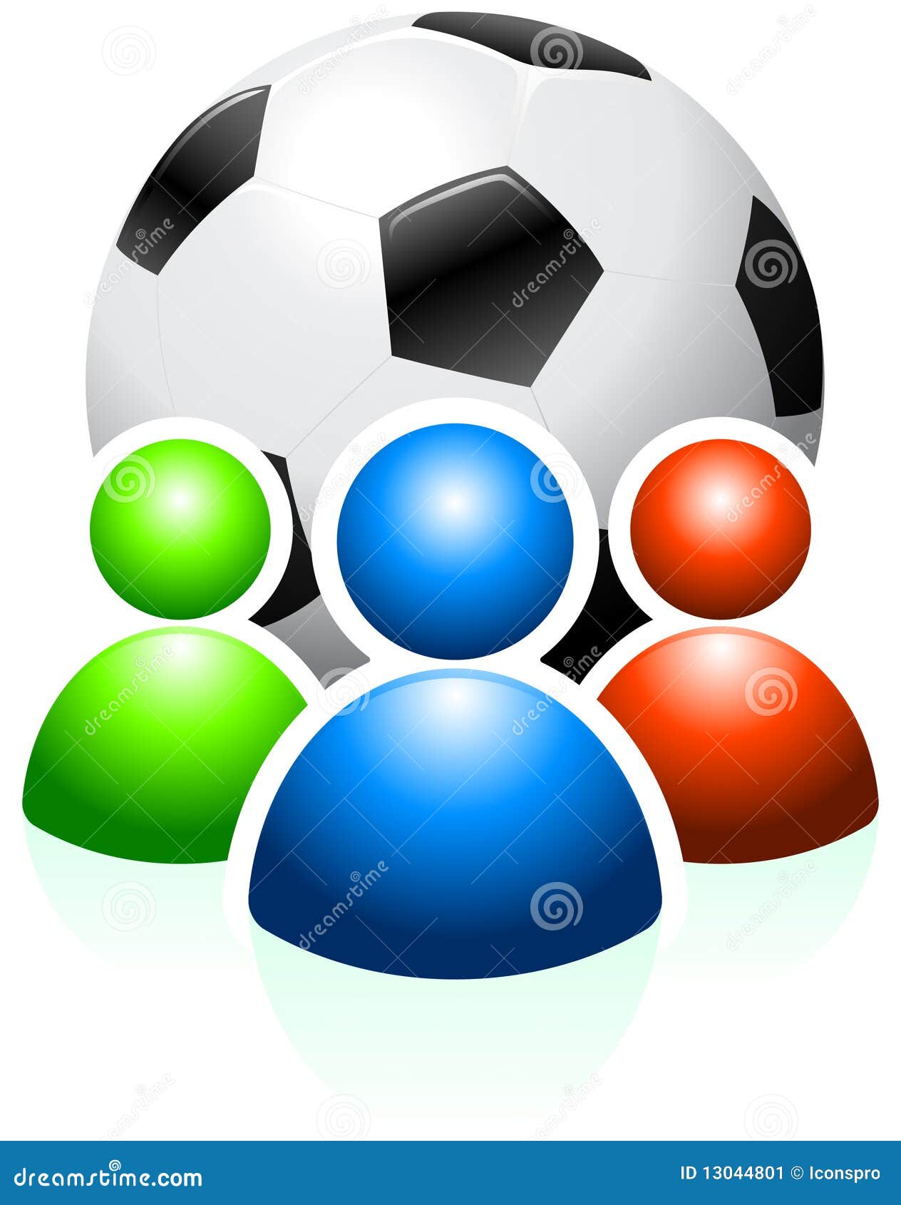 Soccer Ball with User Group Stock Illustration - Illustration of ...
