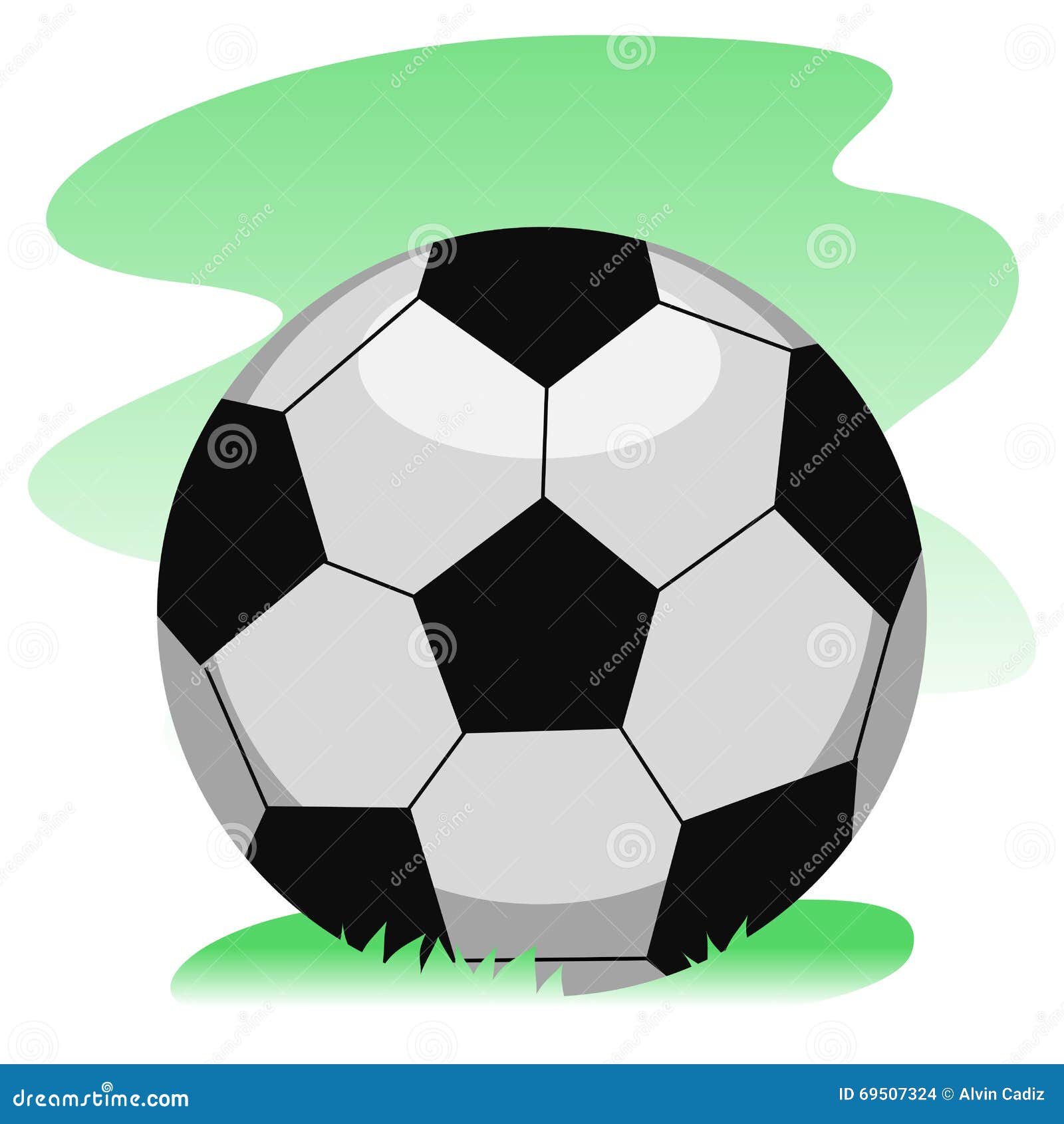 Soccer Ball stock vector. Illustration of hexagon, circle - 69507324