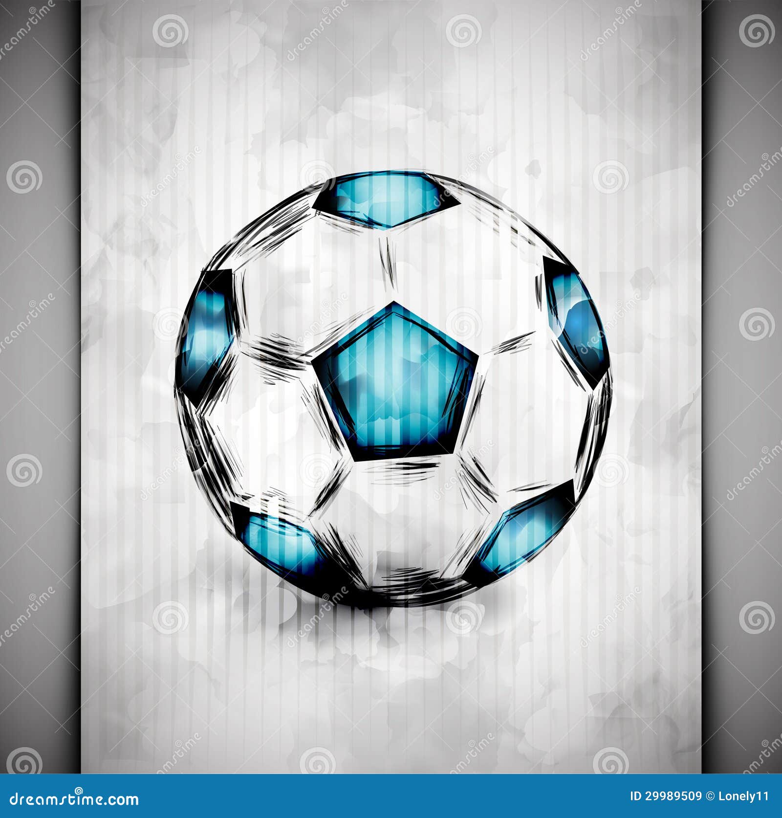 Soccer ball watercolor stock vector. Illustration of gouache - 29989509