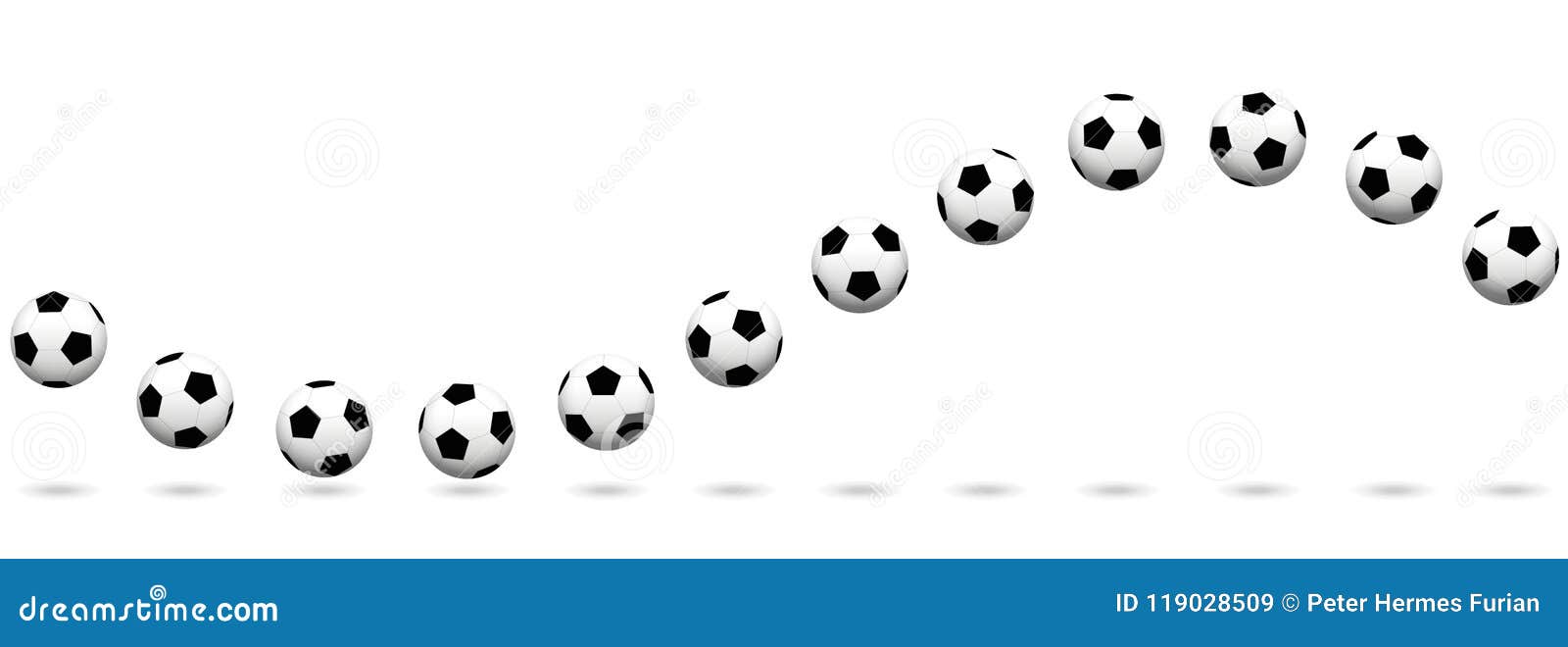 Soccer Ball Wave Seamless Extendable Stock Vector - Illustration of ...