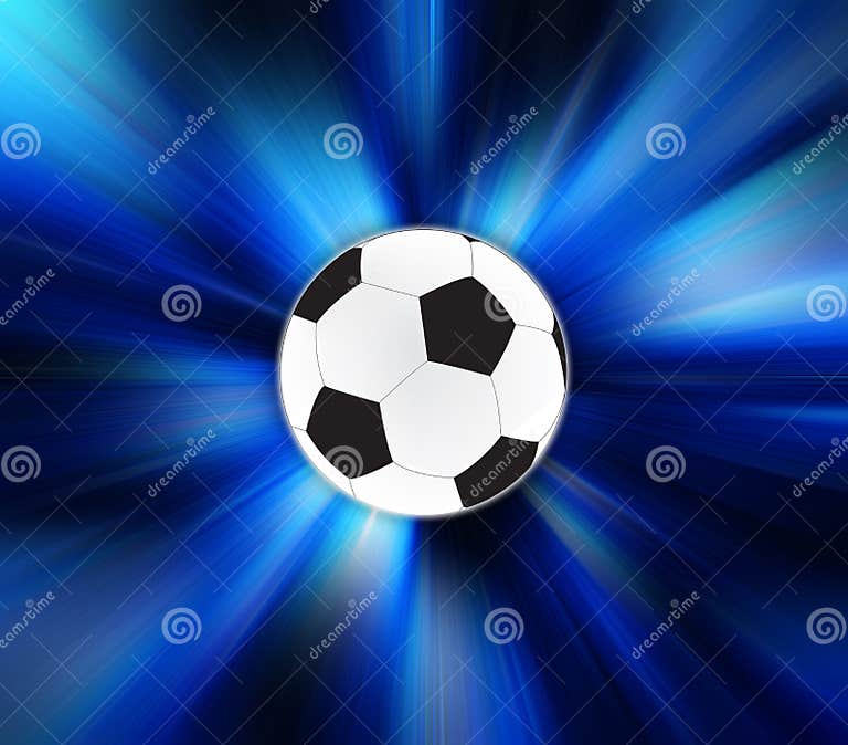 Soccer Ball on Zoom Effect Background Stock Illustration - Illustration ...