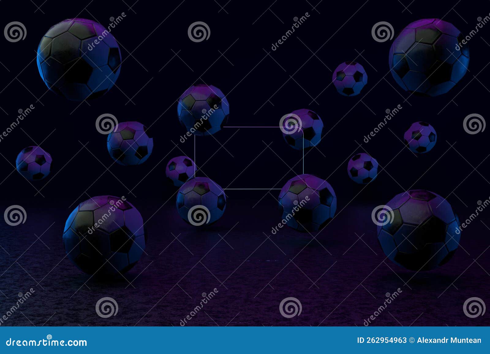 Soccer Balls Composition for Score Stock Illustration - Illustration of ...